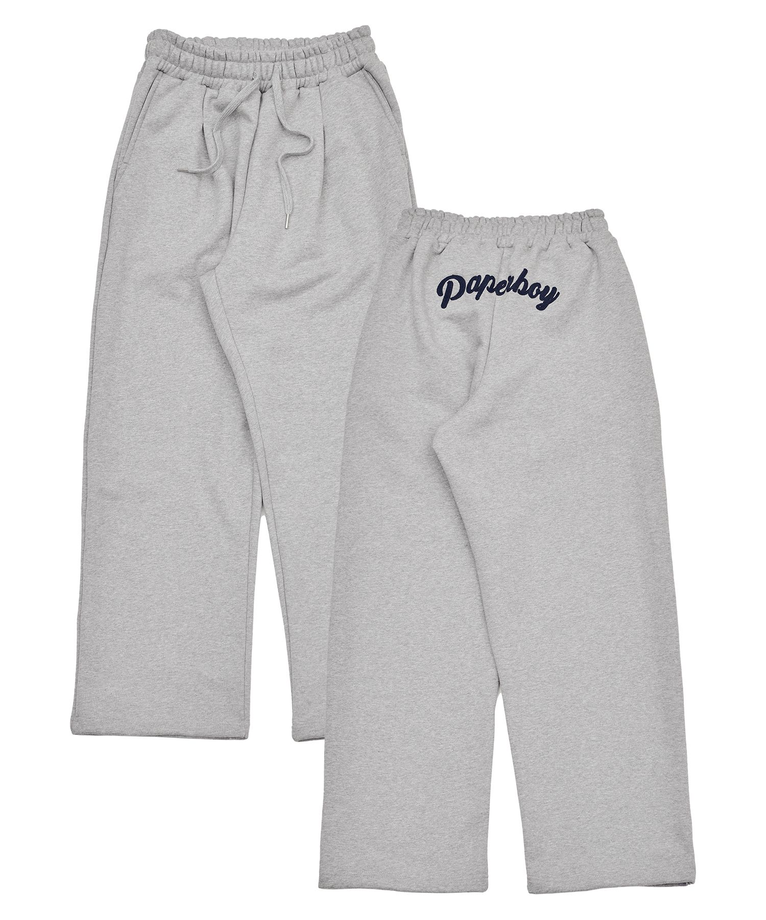 MUSINSA | PAPERBOY Back Chain Pintuck Wide Pants - Melange