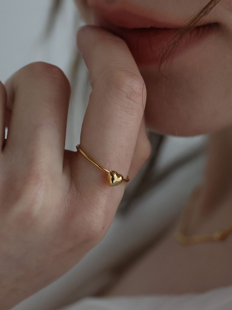 MUSINSA | BEFORE MOONRISE Plump Heart Ring SR209 - Gold