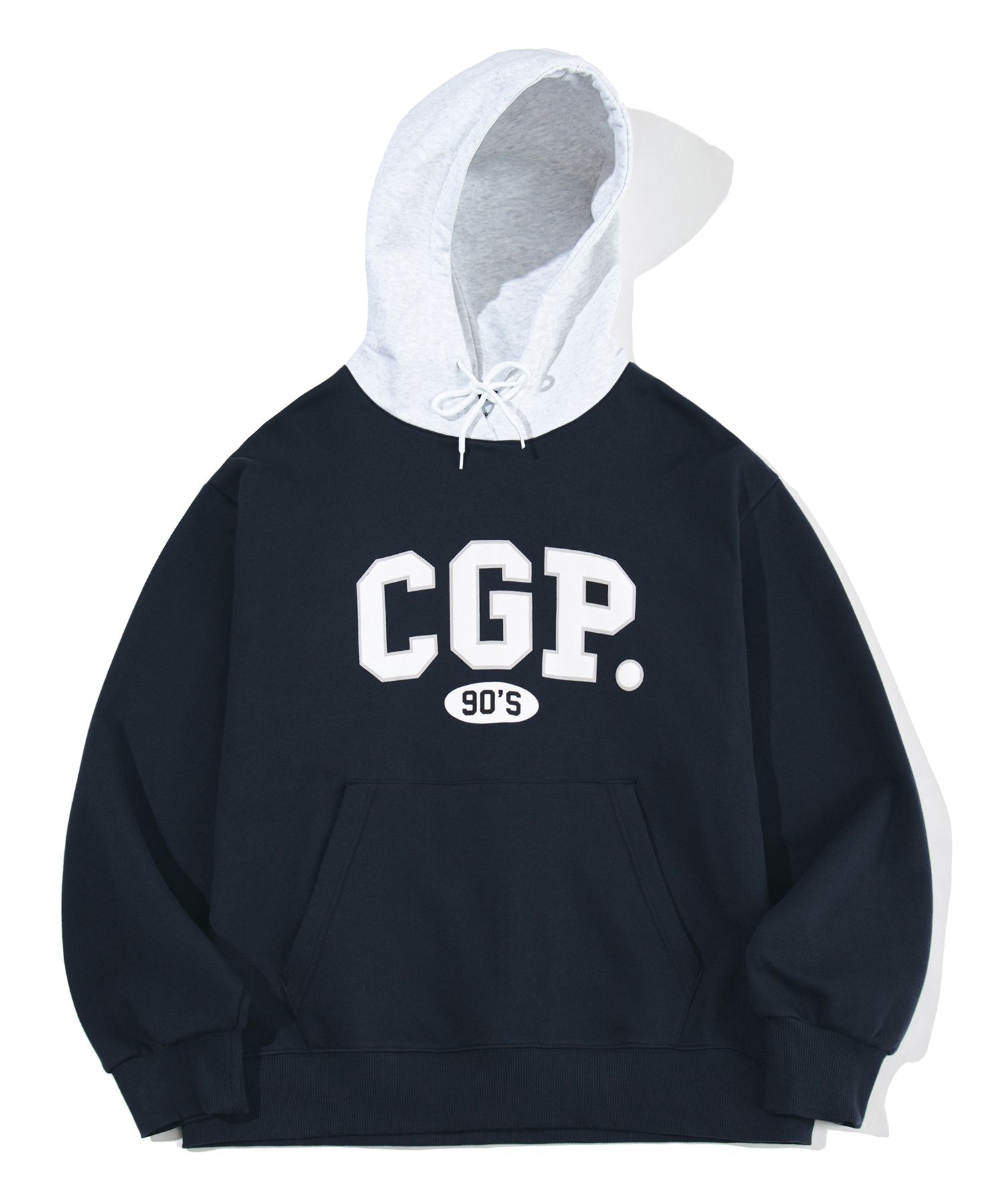 MUSINSA | Codegraphy 90S CGP Mixed Color Block Hoodie_Navy