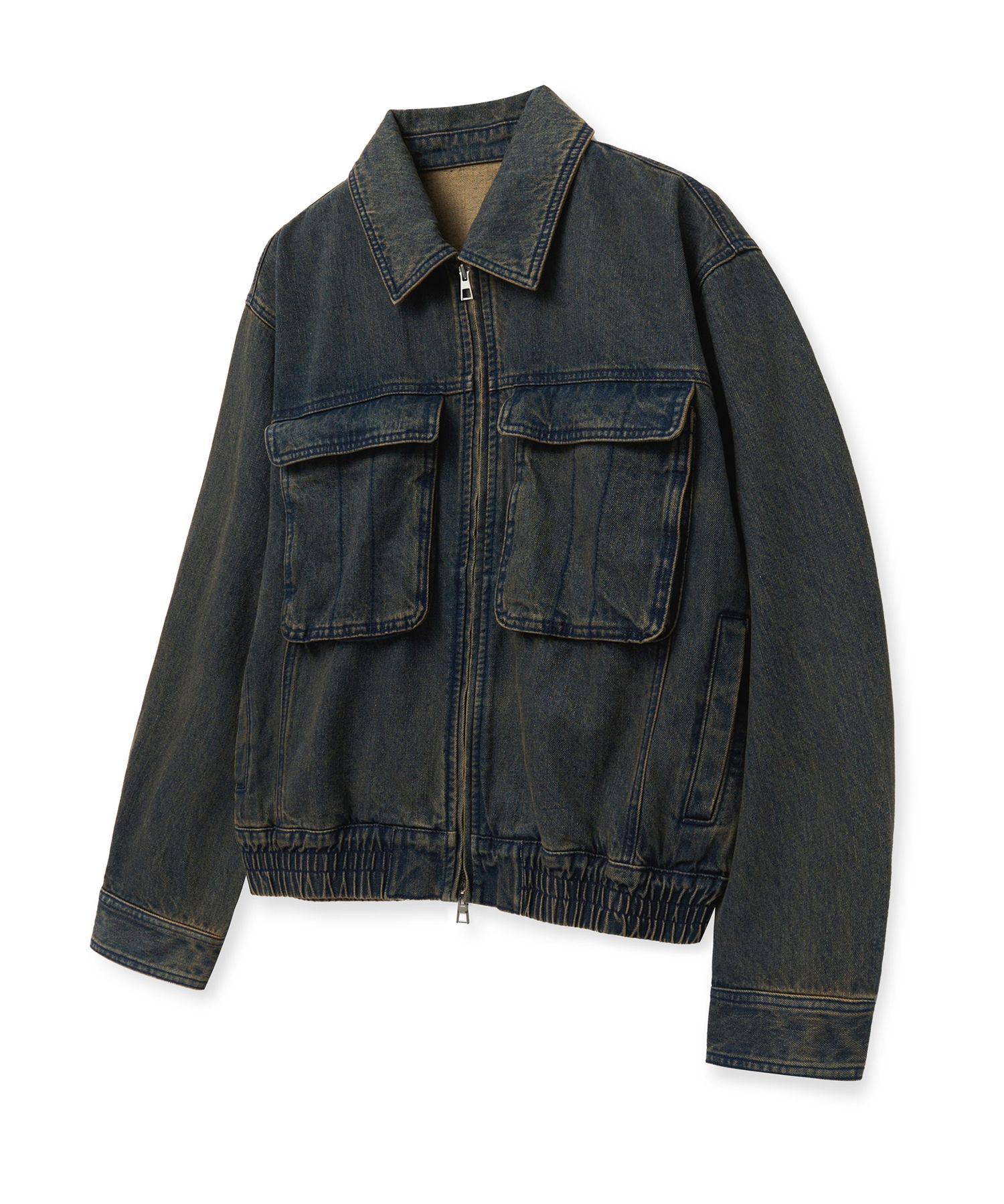 MUSINSA | TNGT Washed Blue Semi Overfit Crop Teen Washed Denim Jumper ...