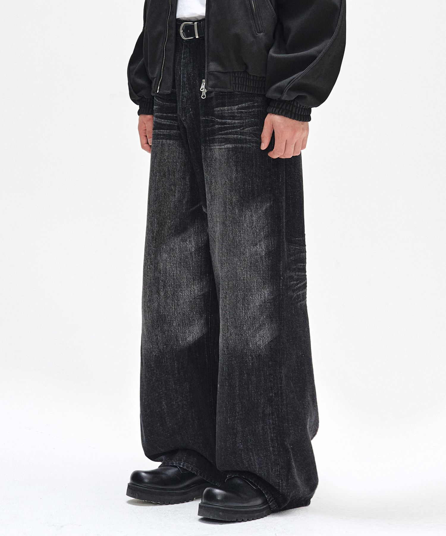 MUSINSA | DECET Dawn Mega Wide Jeans DCPT043BlackB