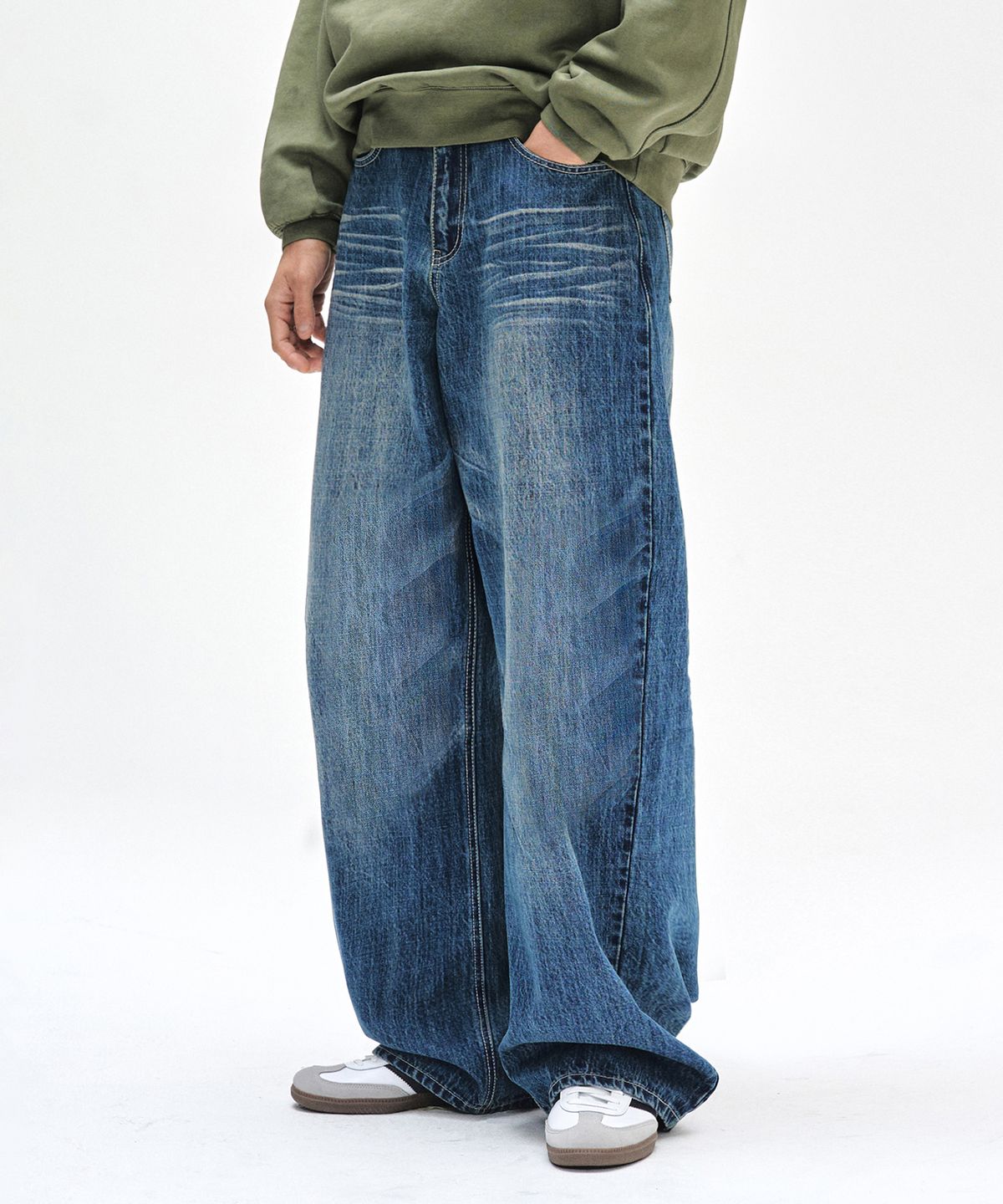 데케트(DECET) Dawn Mega Wide Jeans DCPT043BlueB - 사이즈 & 후기 | 무신사