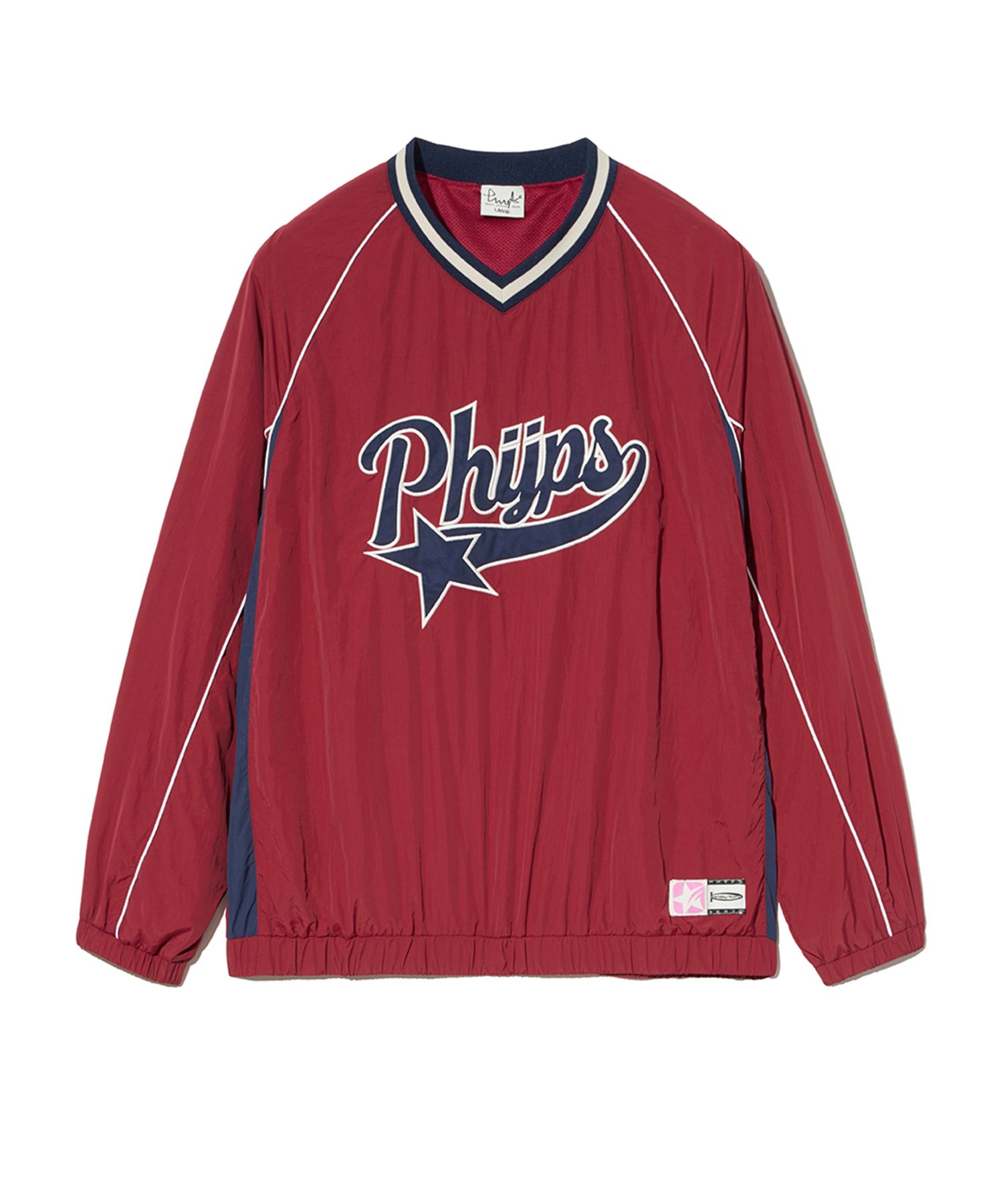 MUSINSA | PHYPS Tail Logo Long Sleeve_Burgundy