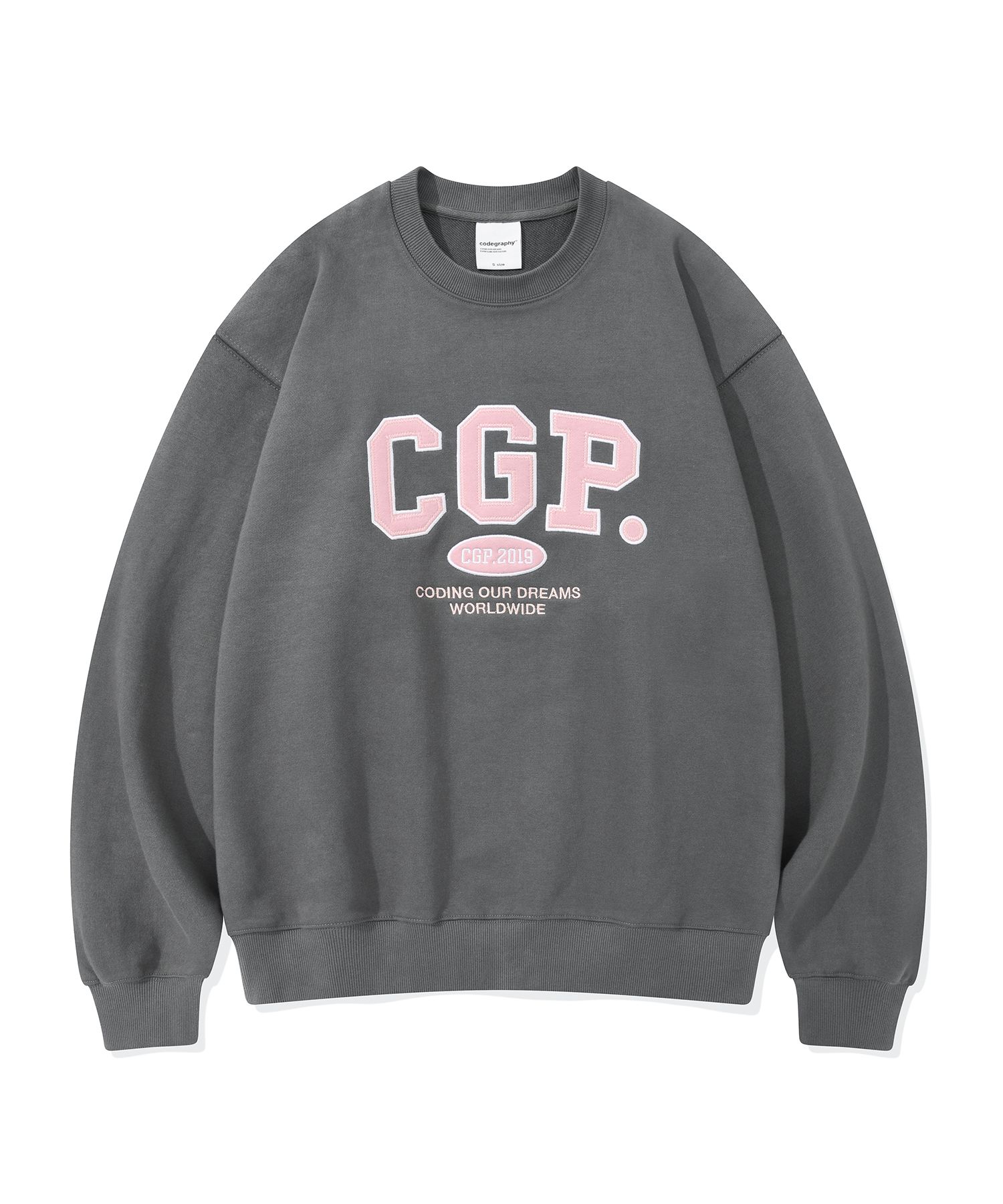 MUSINSA公式 | Codegraphy CGP Arch Logo Man to Man_Charcoal
