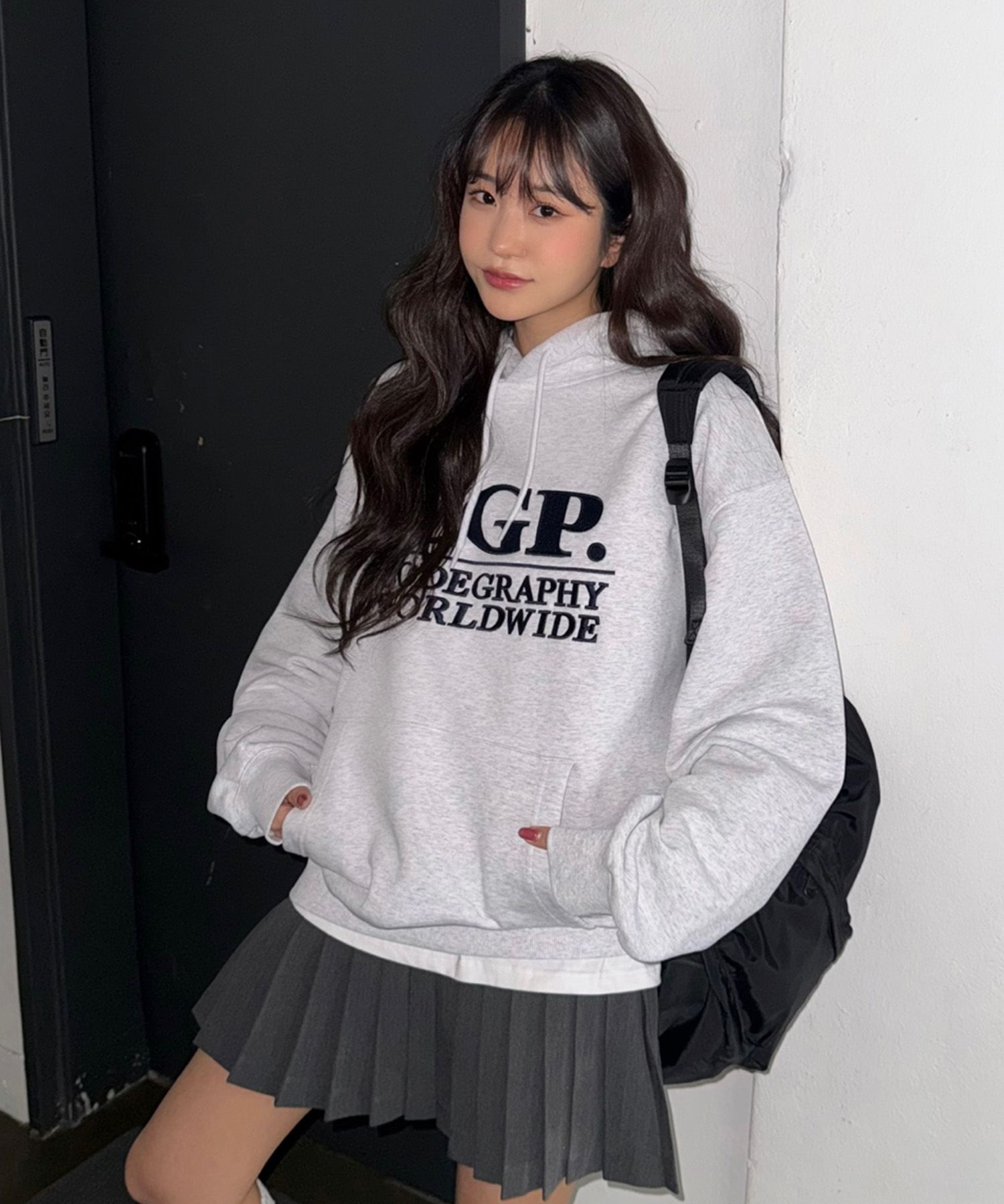 Code:graphy 方形標誌帽T（亮灰色） (Creatrip)