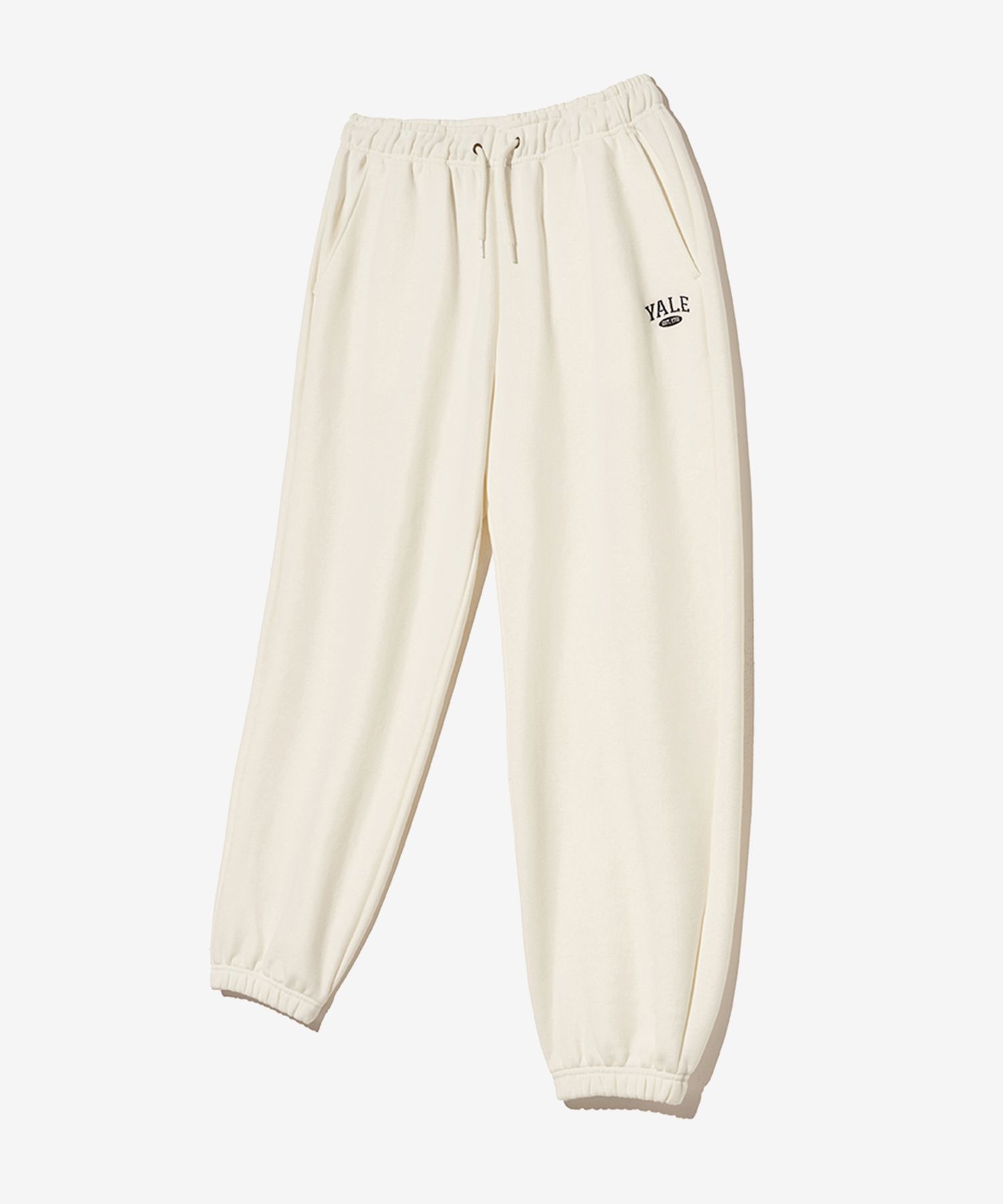 MUSINSA | YALE Small Two-Tone Arch Sweatpants_Ivory