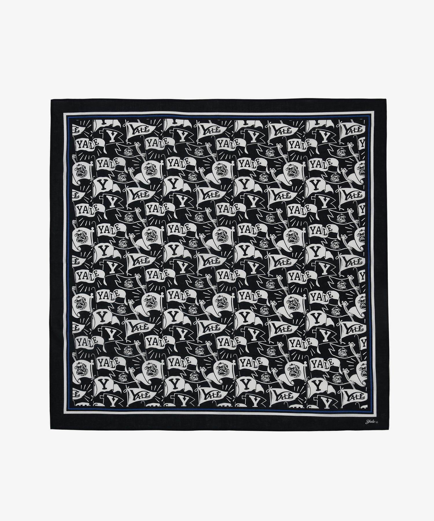MUSINSA | YALE 1903 Vintage Flag Scarf_Black