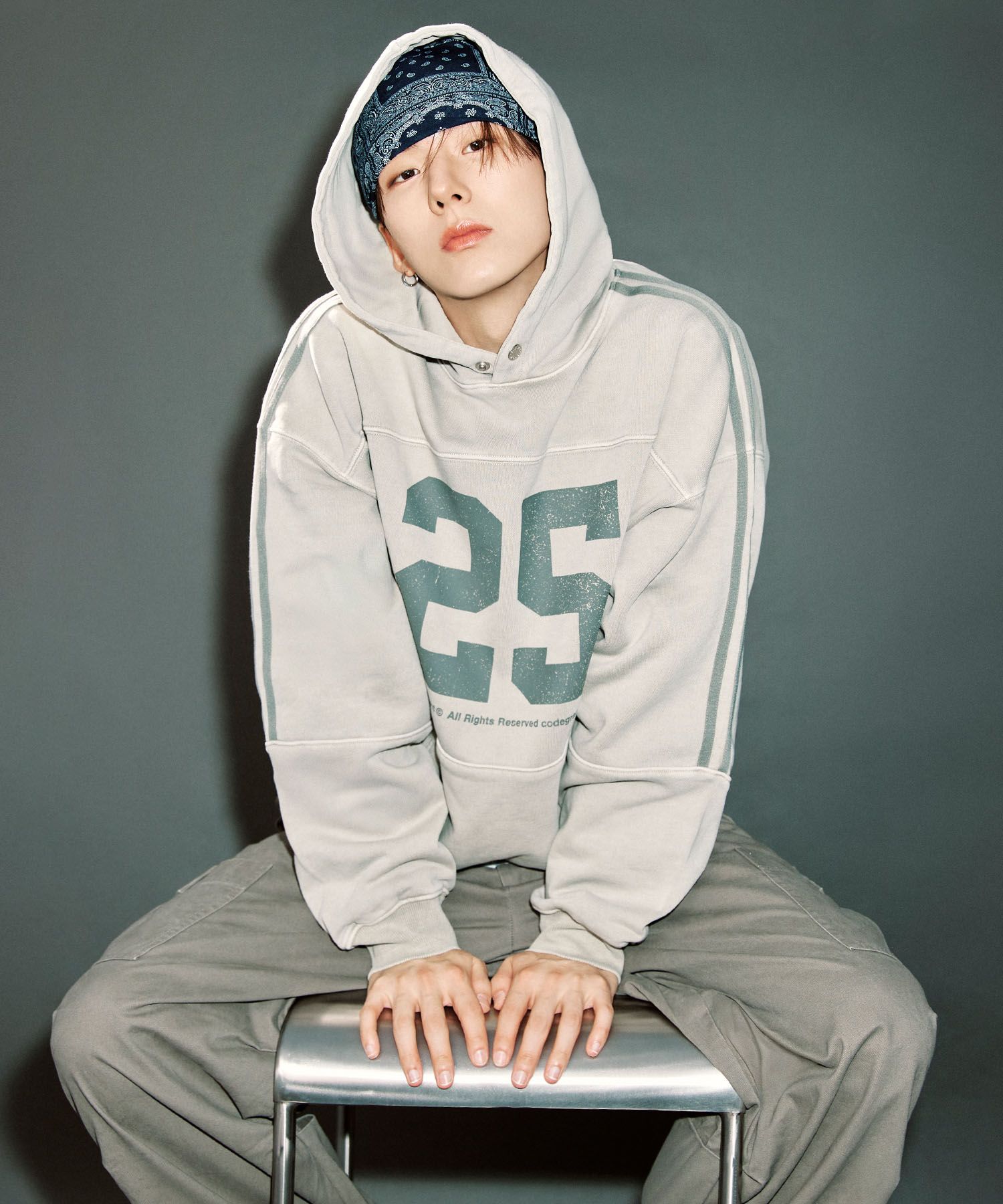 MUSINSA | Codegraphy 25 cut track hoodie_khaki