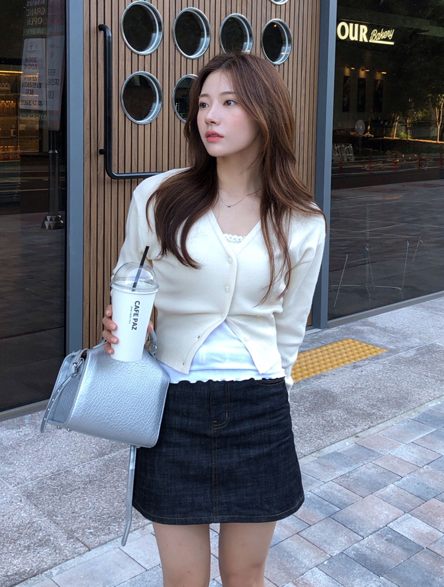 MUSINSA | TWEE Annyou Lovely Basic V-Neck Cardigan