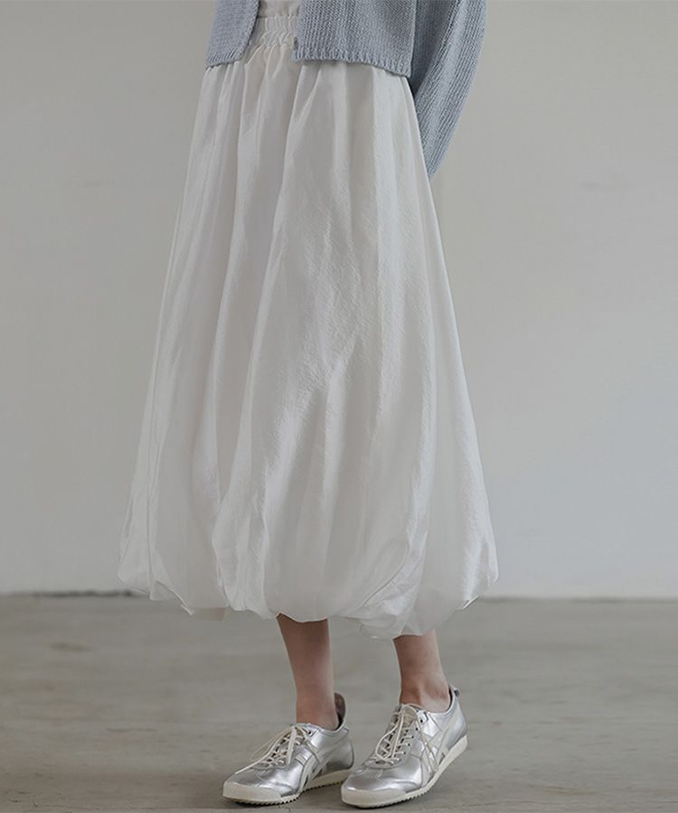 MUSINSA | DEHEVE Sha Pumpkin Long Skirt [Ivory]