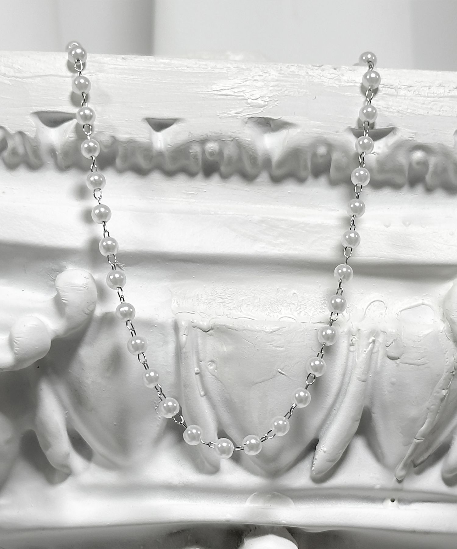 MUSINSA | BLESSED BULLET Bead Chain Necklace-5mm White