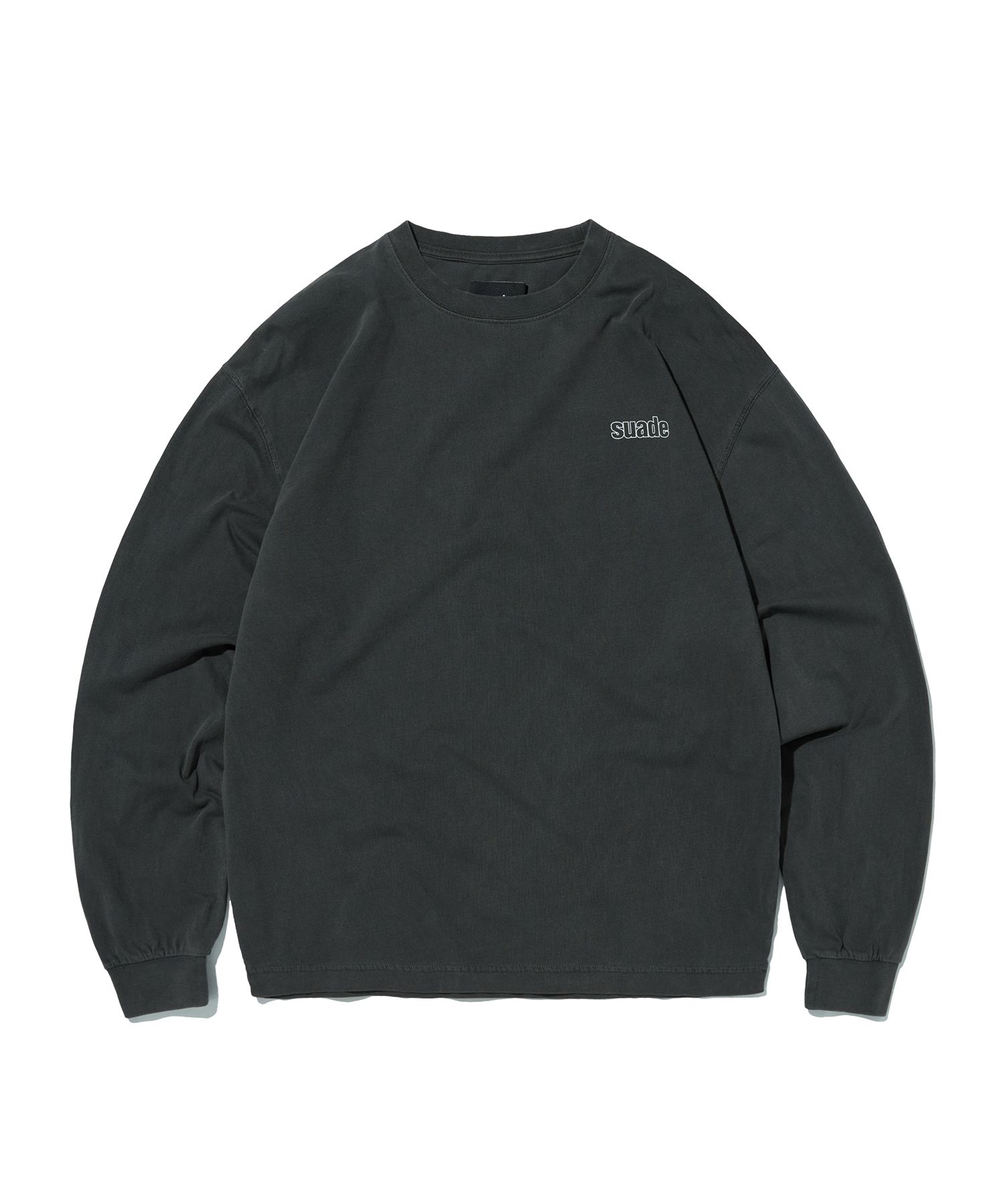 MUSINSA公式 | SUADE WASHED LONG SLEEVE [PIGMENT BLACK]