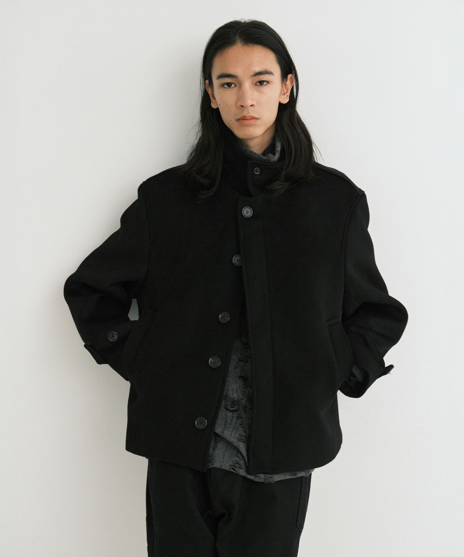 MUSINSA | ENDOOR [Renewal] Short mac coat (black)