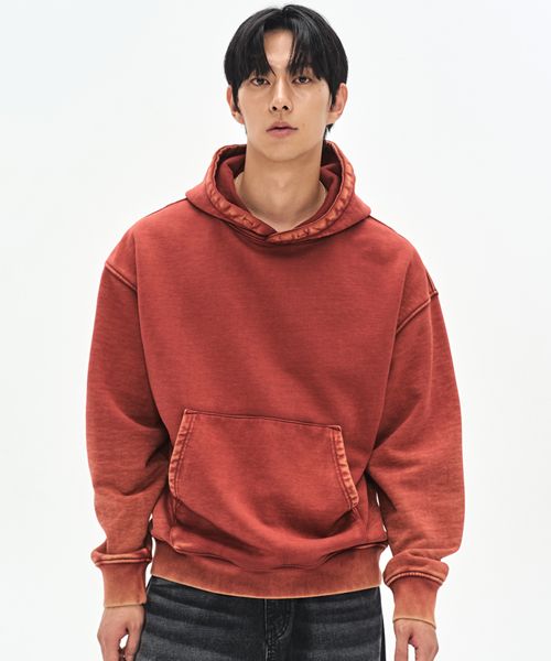 MUSINSA | SOVERMENT 890G CUT BLEACH HOOD - ACID WINE