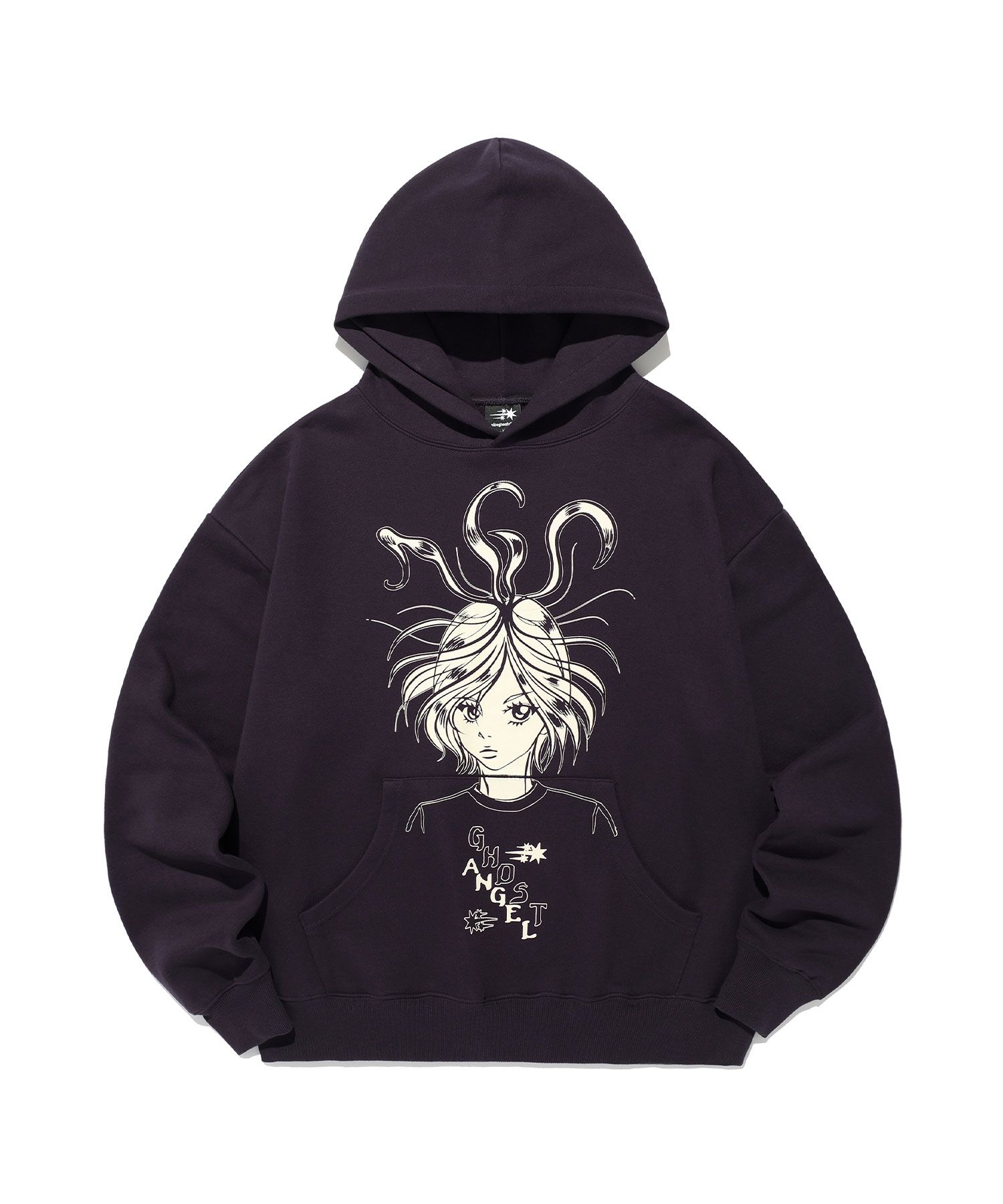 MUSINSA | NICE GHOST CLUB GHOST ANGEL UNIFORM HOODIE_DARK PURPLE ...
