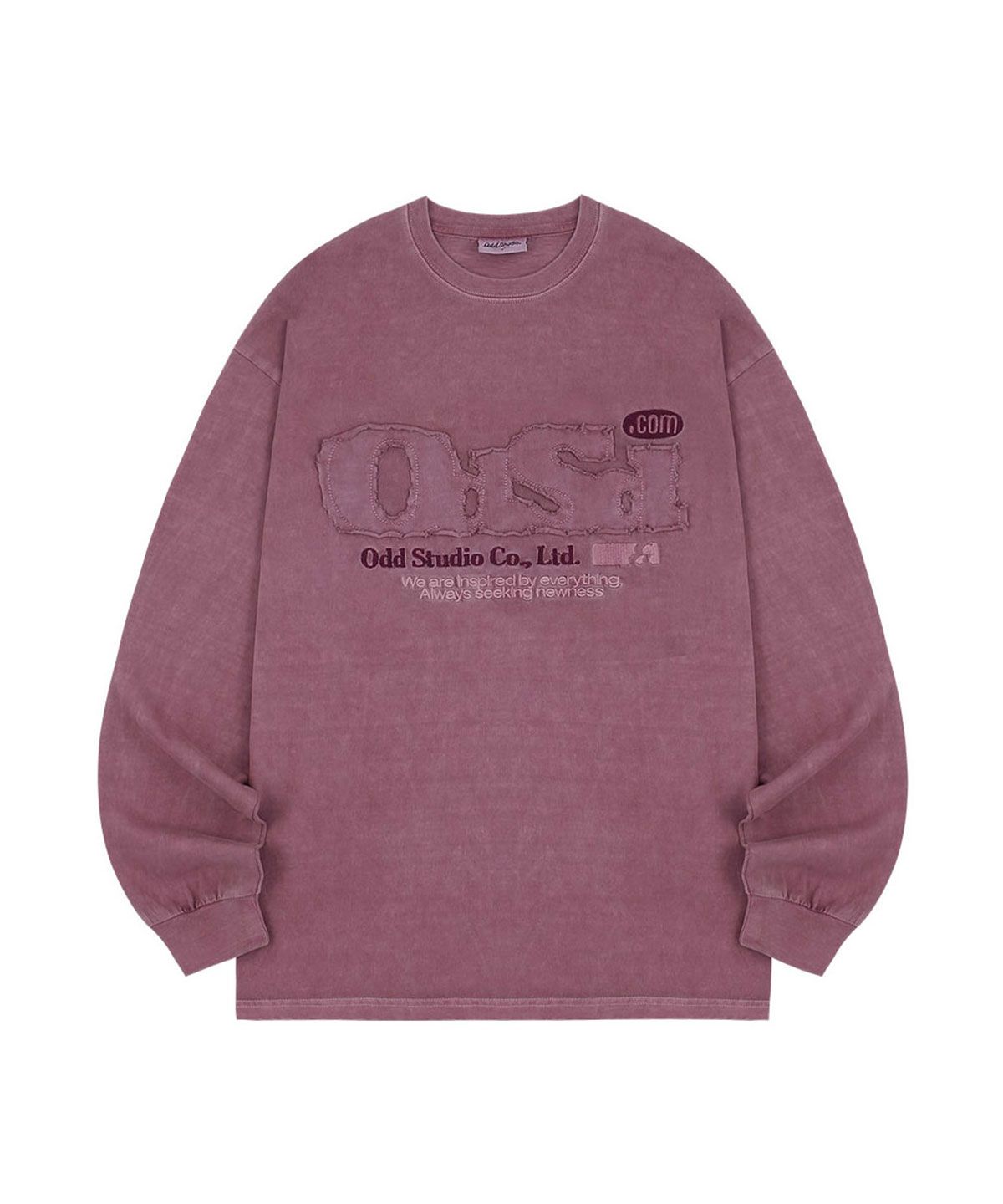 MUSINSA公式 | ODDSTUDIO ODSD Pigment Damage Long Sleeve - DUSTY PINK