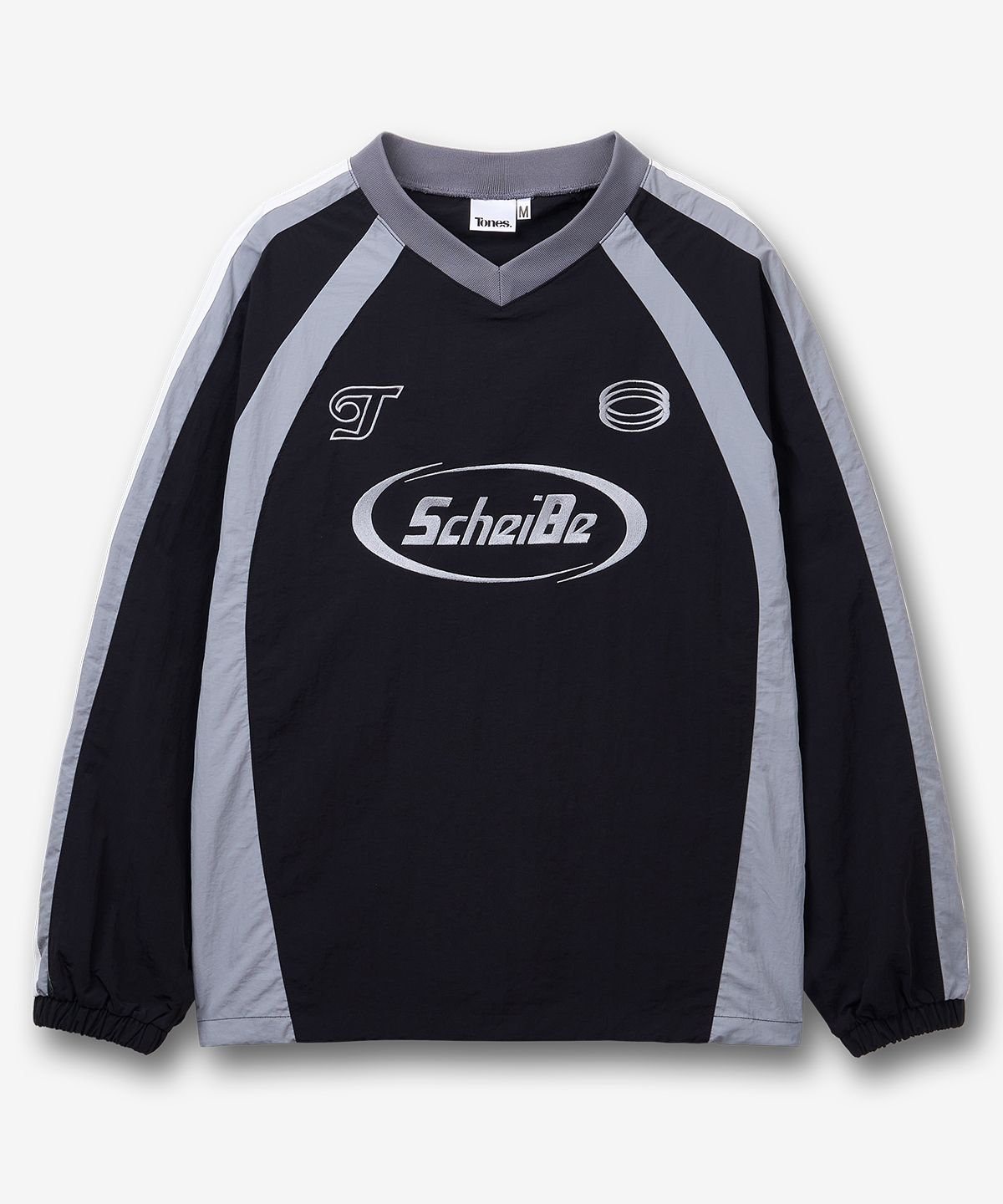 MUSINSA | DANDEL Tomboy Nylon Track Man to Man - Black