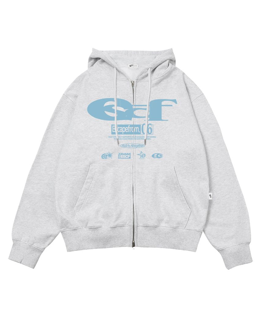 MUSINSA公式 | ESCAPEFROM ESCF Logo Collage Print Two Way Hooded Zip-Up ...