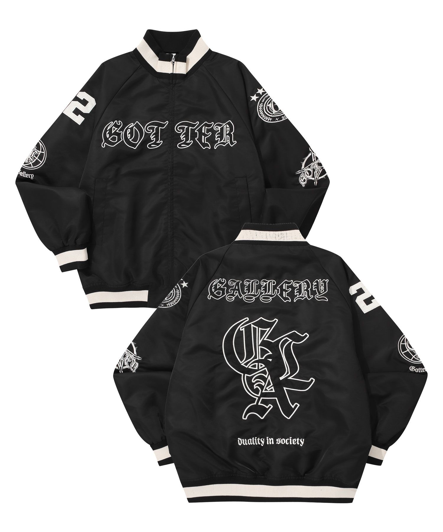 MUSINSA | GOTTER GALLERY GOTTER STADIUM BASEBALL JACKET_BK