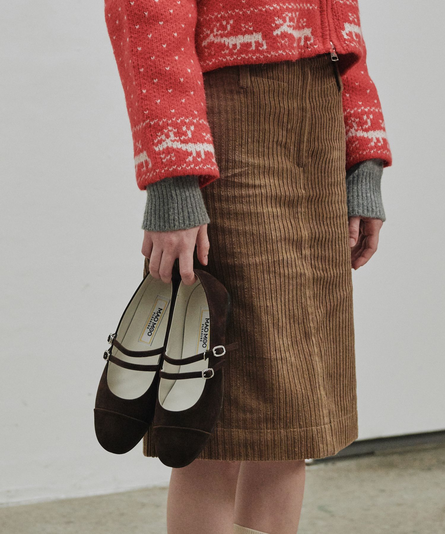 MUSINSA | MACMOC Ruby 3Color Gemstone Tuban Mary Jane Flat 1Cm