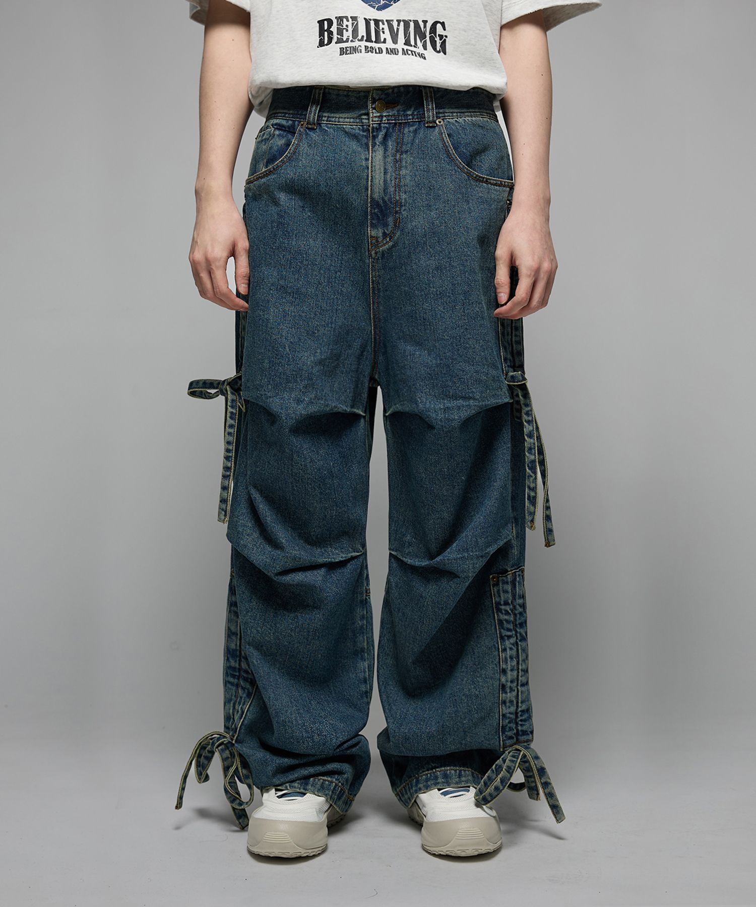 MUSINSA | HEDER HELEN VTG Patched gene denim PT indigo