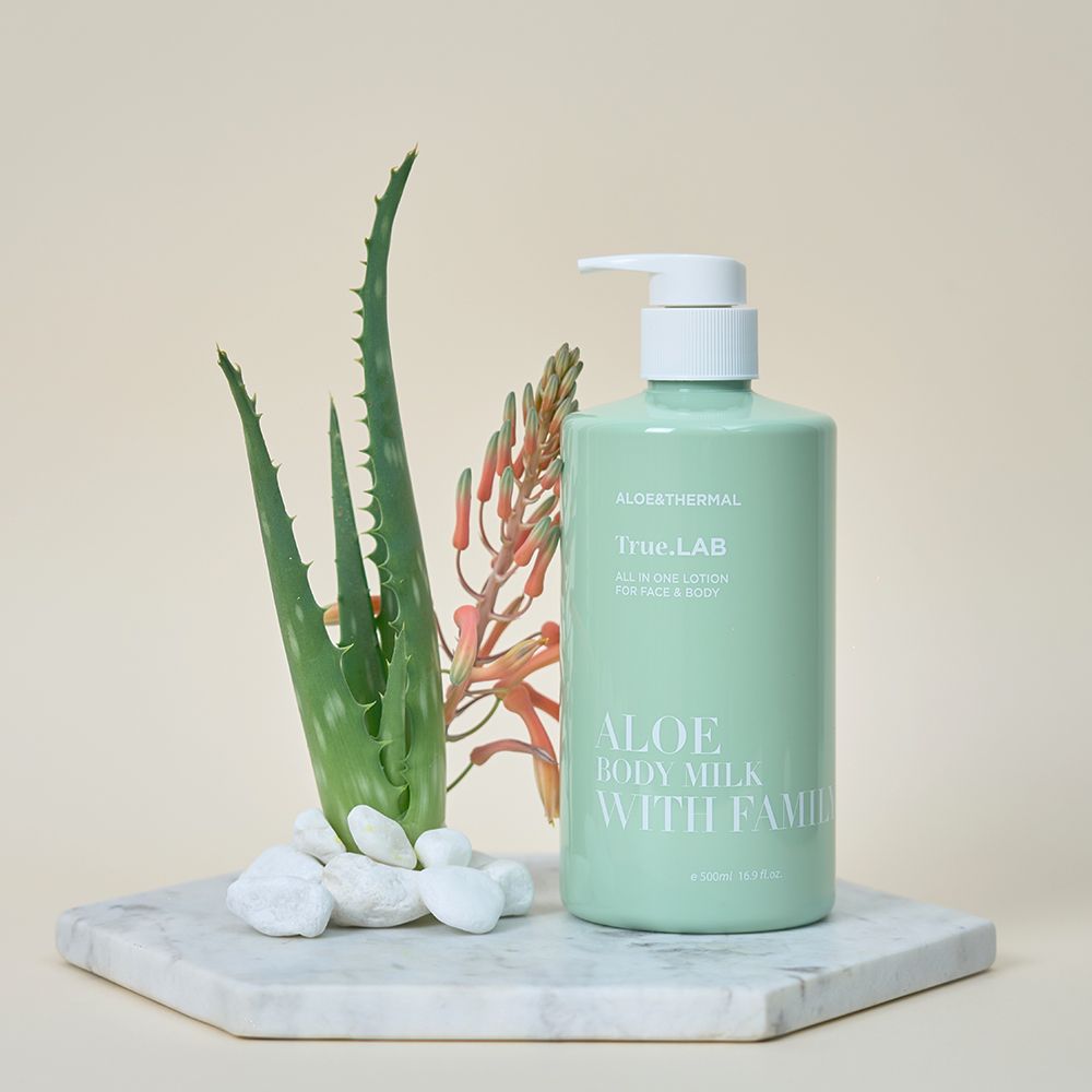 MUSINSA | TRUE LAB Aloe Body Milk With Family 500ml