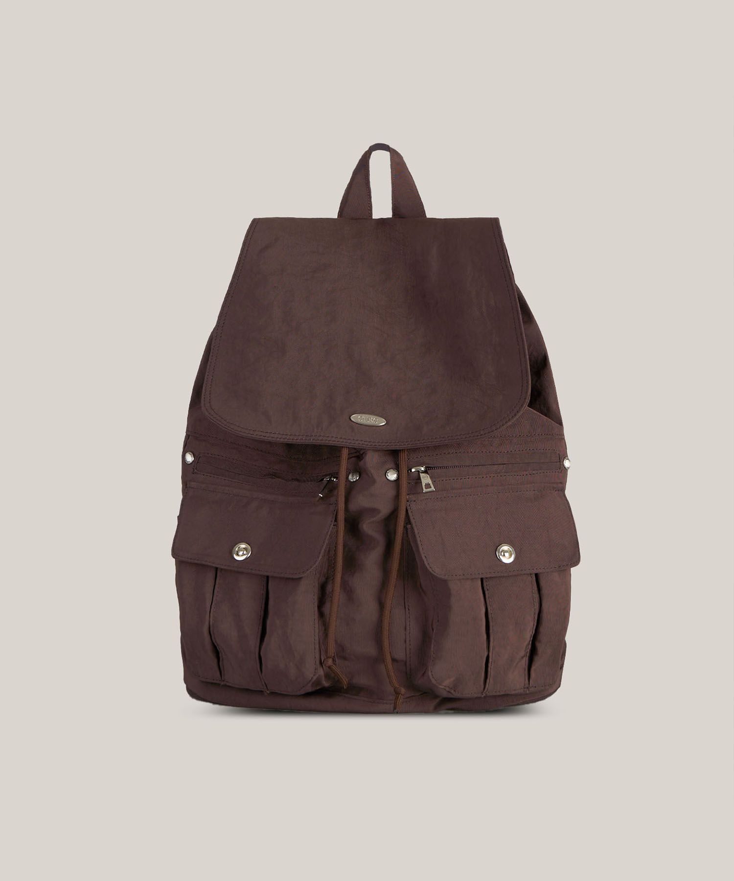 MUSINSA | OURO MULTI STUD BACKPACK [ BROWN ]