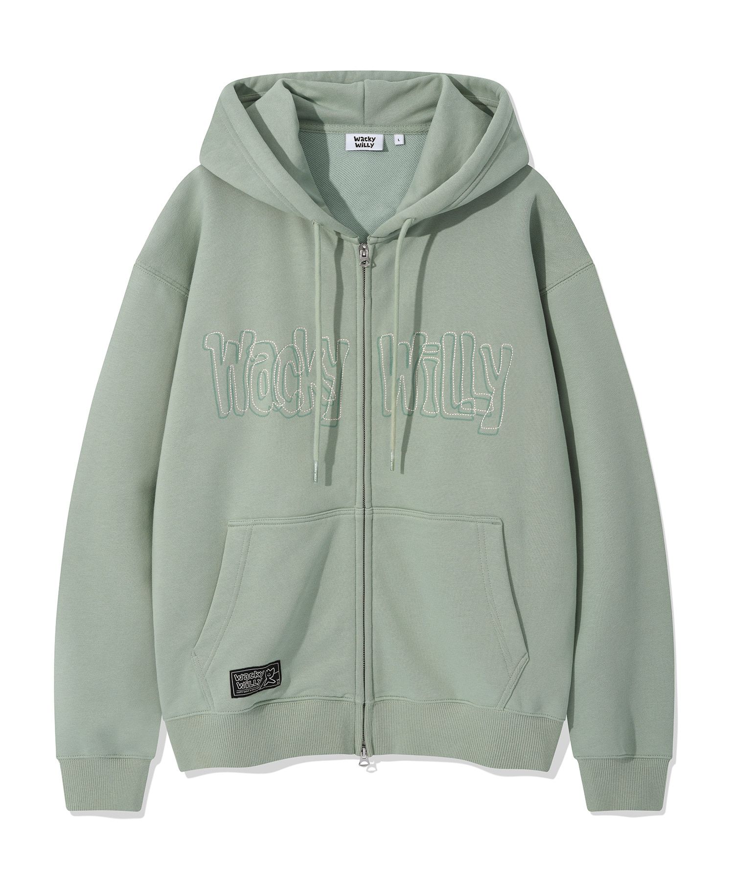 MUSINSA | WACKY WILLY Applique Hooded Green