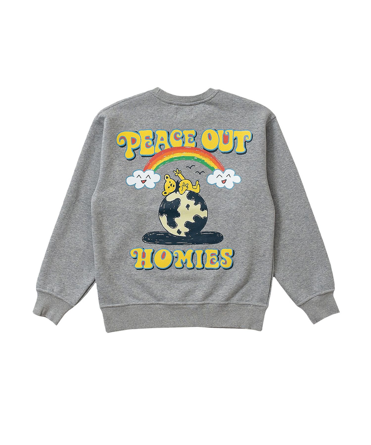 MUSINSA | BIGWAVE COLLECTIVE PEACE OUT HOMIES SWEATSHIRT (SOFT MELANGE)