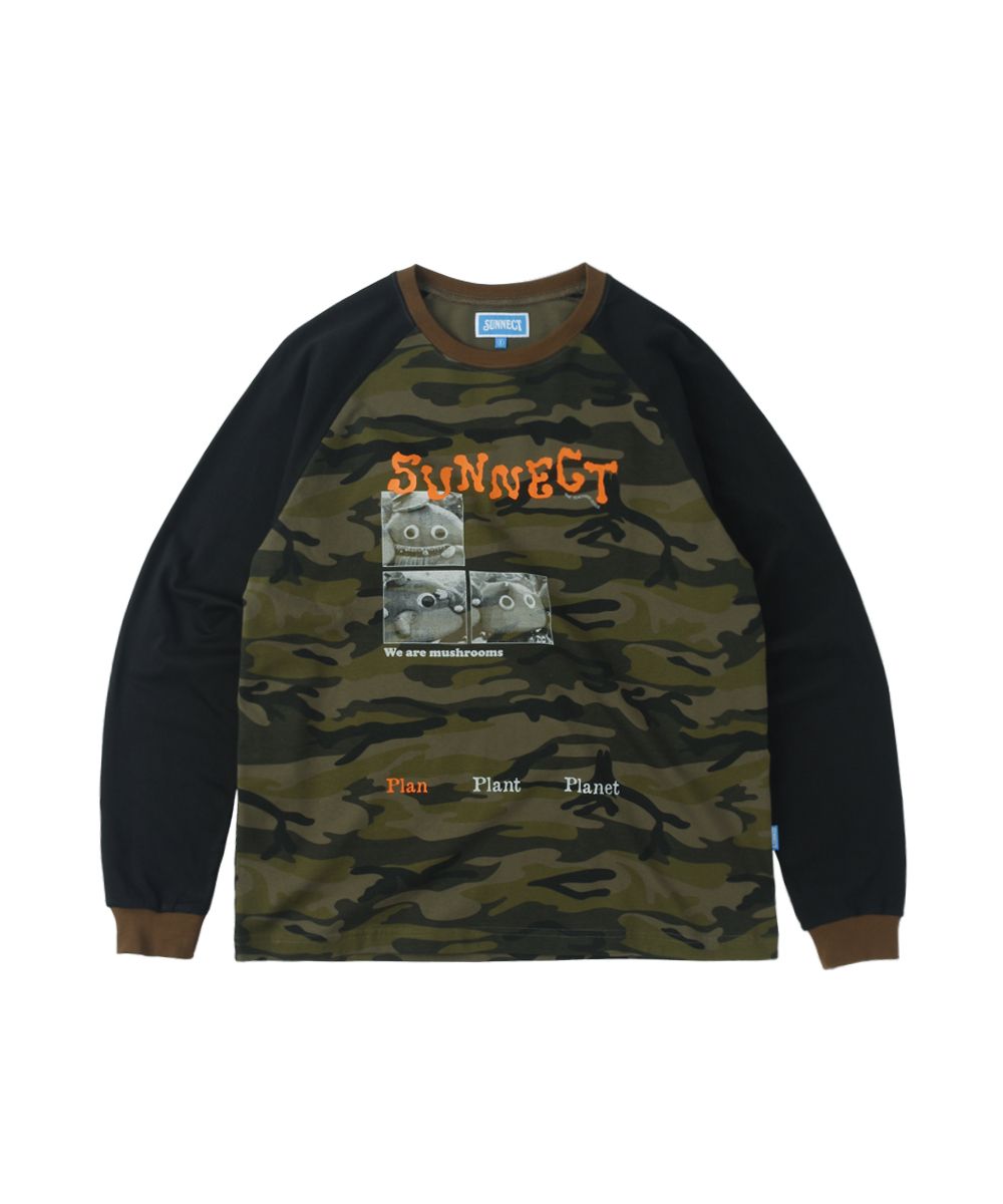 MUSINSA | SUNNECT W.A.M. Raglan LS Tee - Camo
