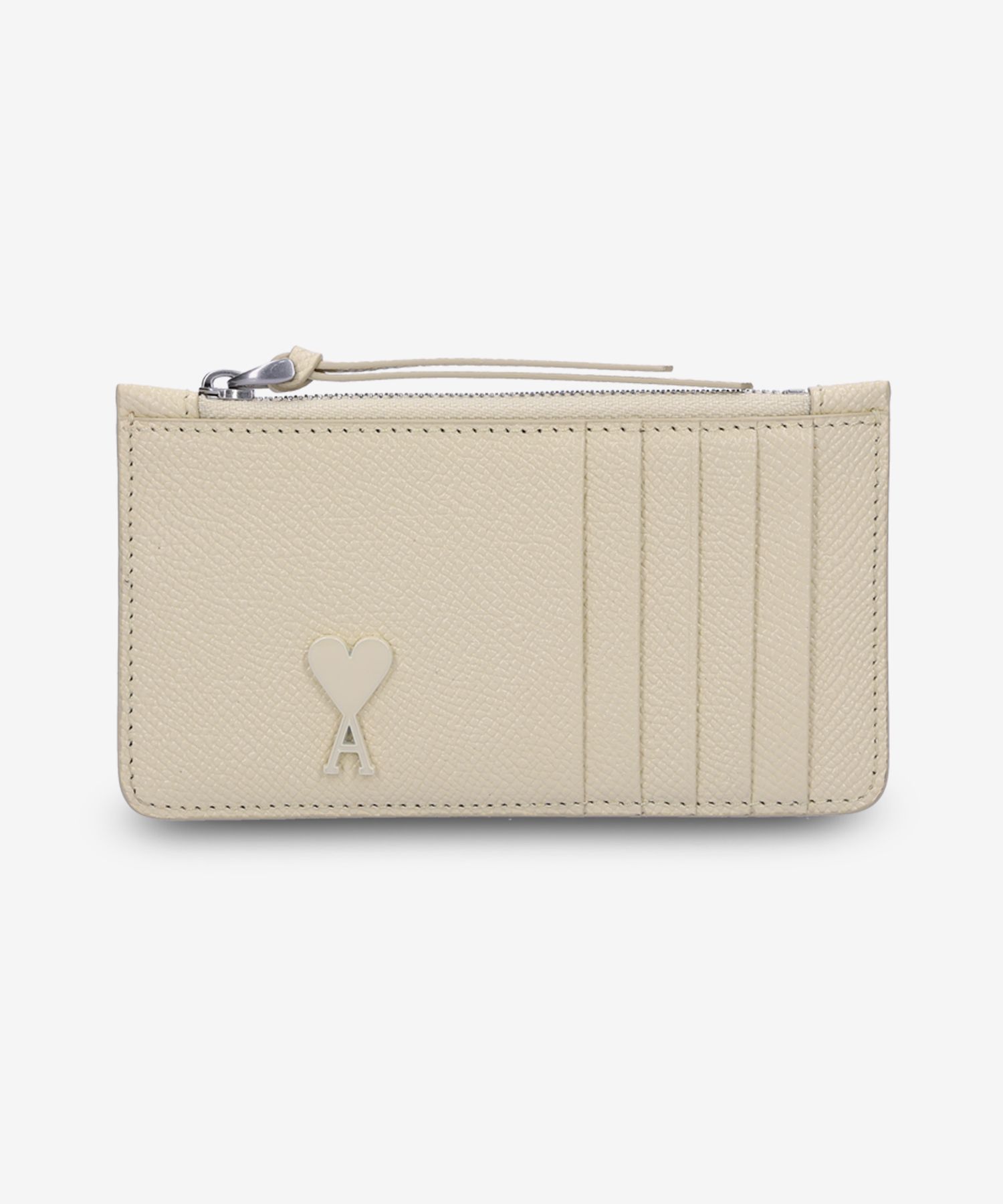 MUSINSA | AMI Logo Card Holder - Ivory / USL100AL0036185