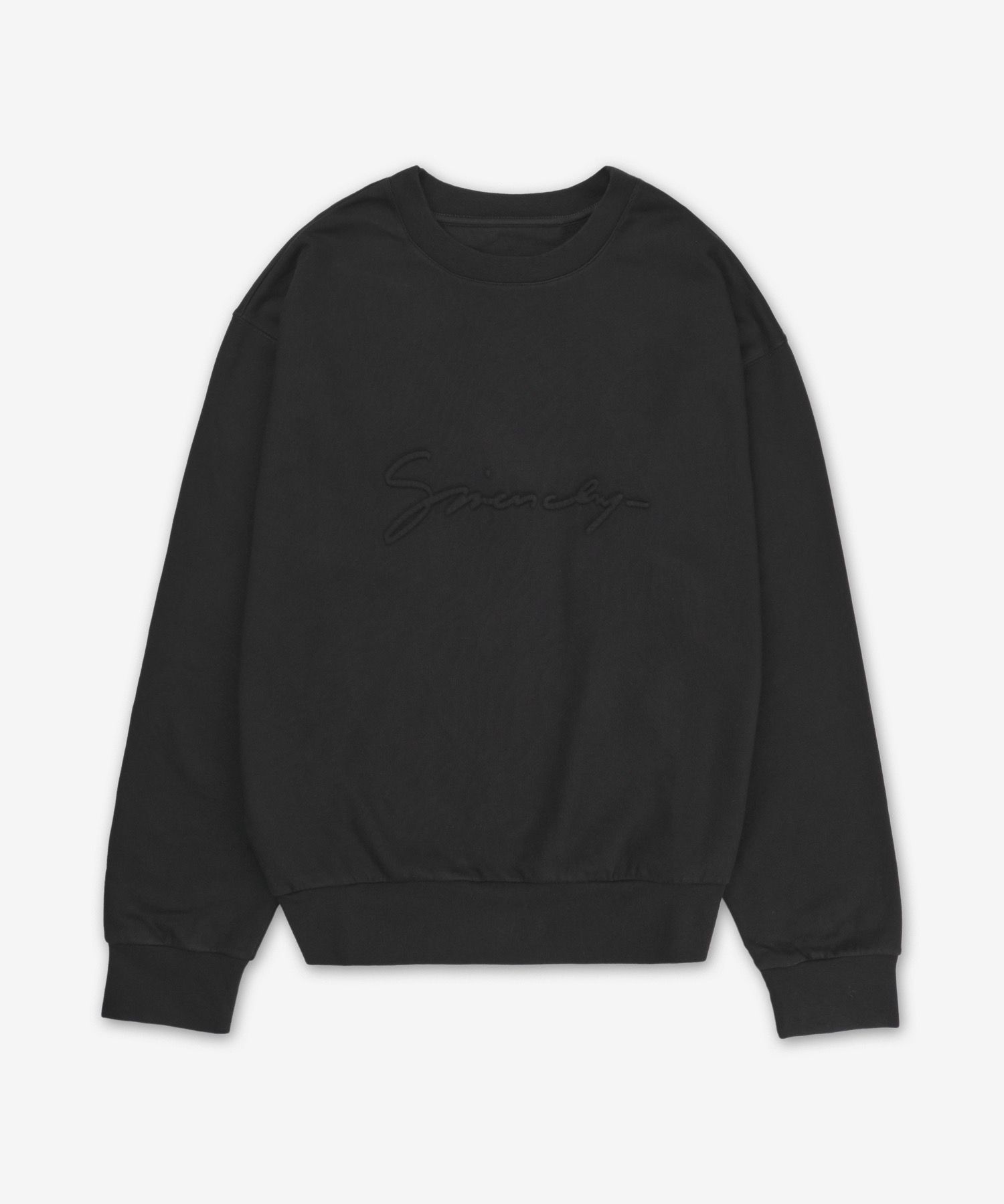 MUSINSA | GIVENCHY Signature Logo Man to Man - Black / BMJ0LC3YP1001