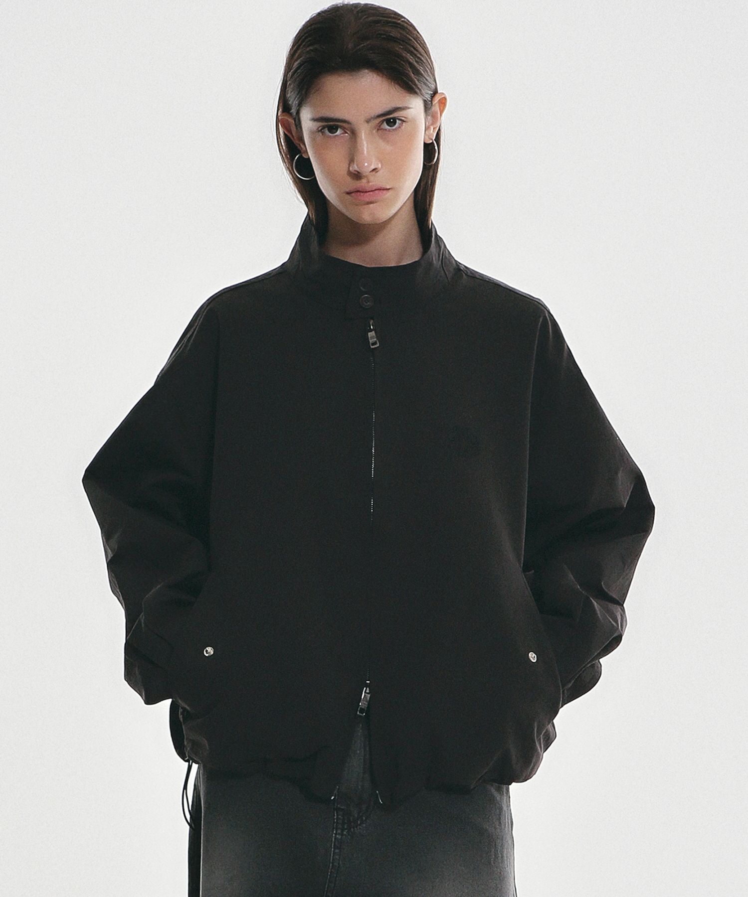 MUSINSA公式 | NICK&NICOLE NICOLE TWO WAY WIND BARACUTA JUMPER_BLACK