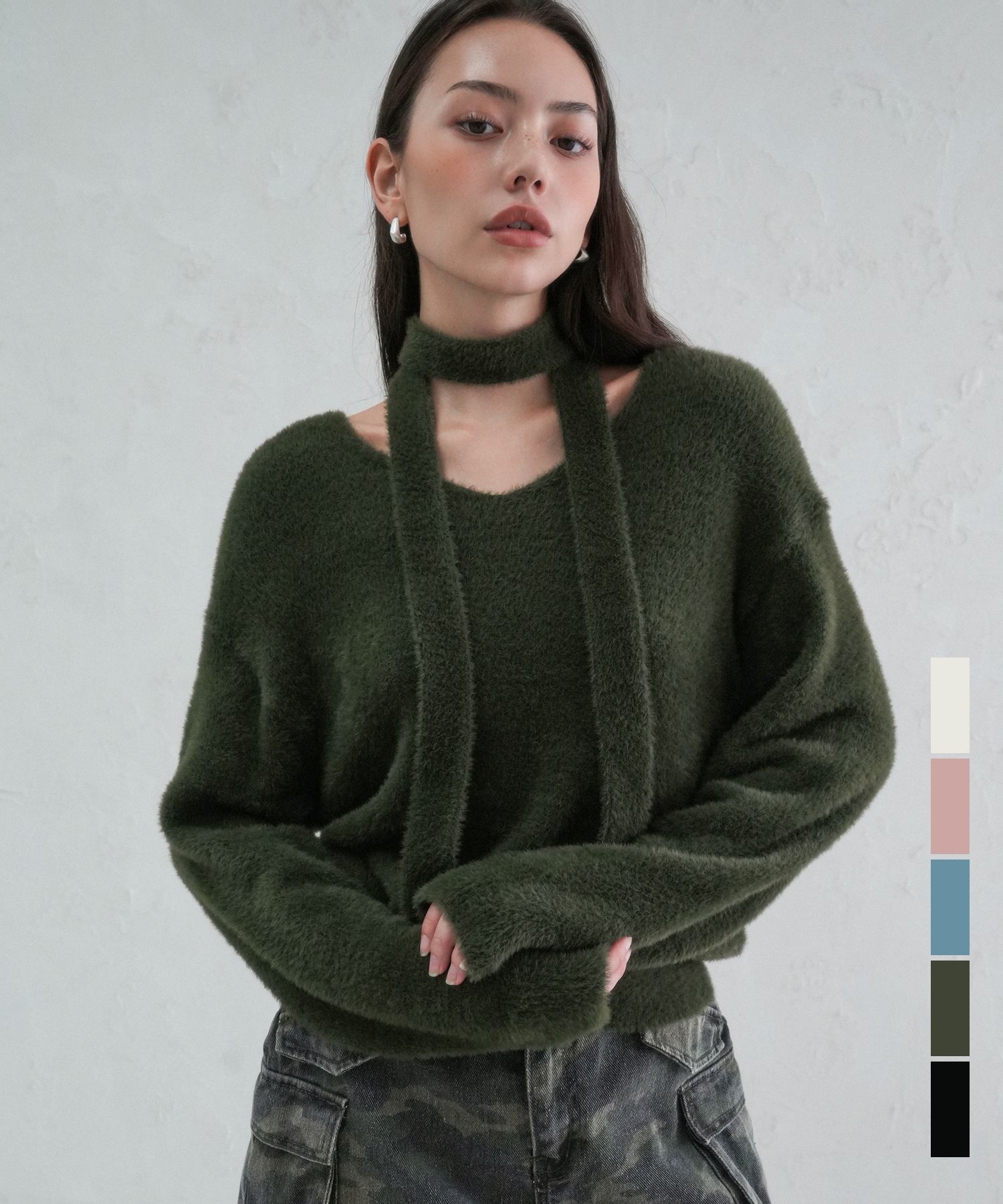 MUSINSA | AVANDRESS Lily Muffler Set Knit - 5COL