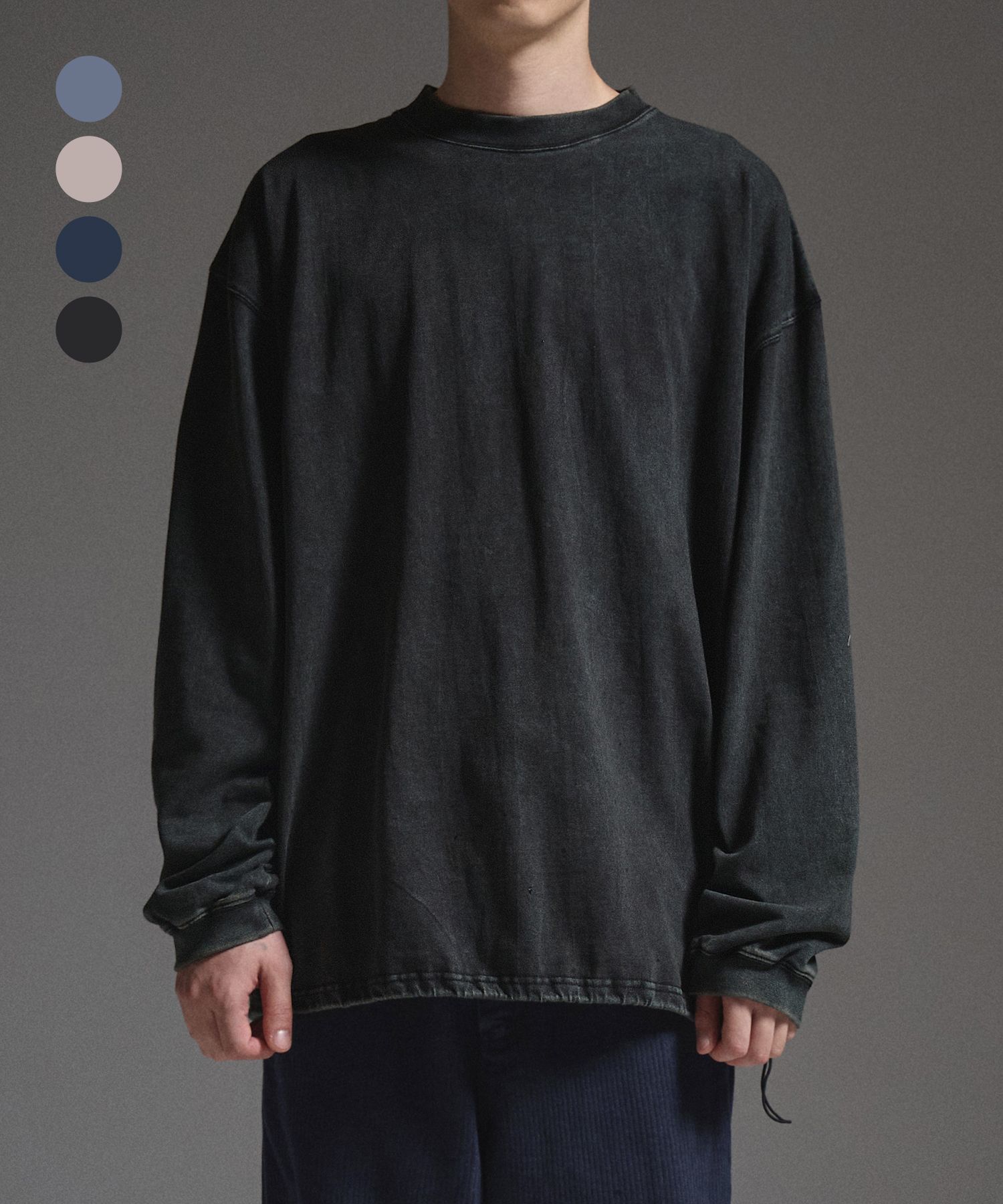 MUSINSA | XERO Vintage Washed Long Sleeve String T-Shirts [4 Colors]