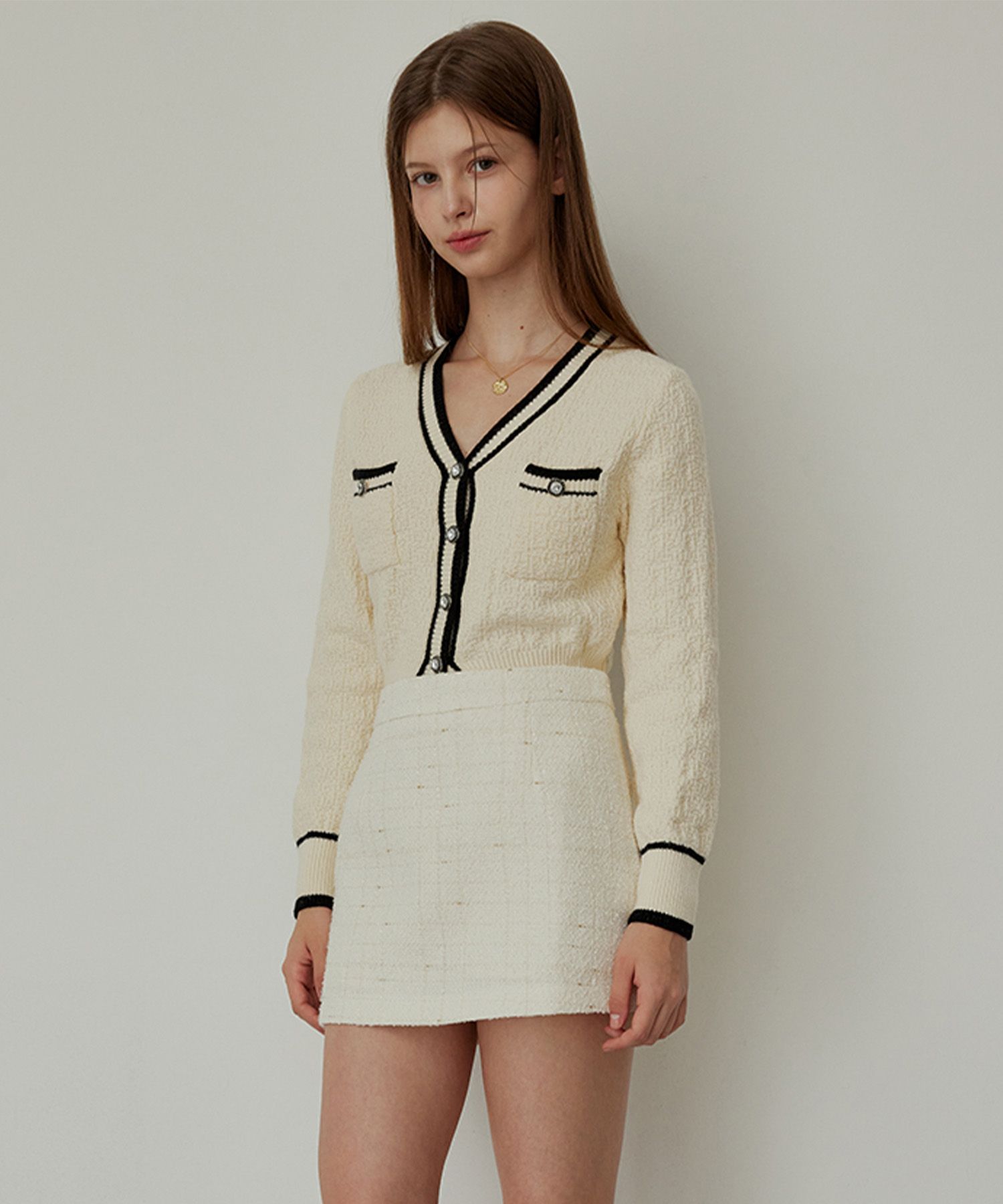 MUSINSA公式 | HYBERNAT Tweed Mini Skiry - IVORY