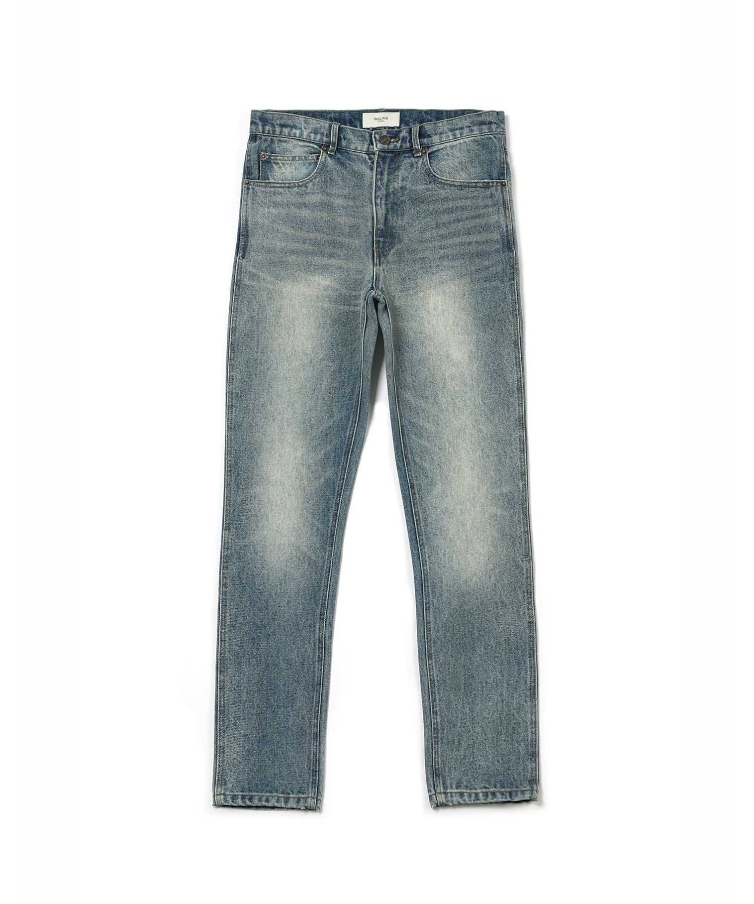 MUSINSA | ROLLING STUDIOS SKINNY JEANS WASHED BLUE DENIM