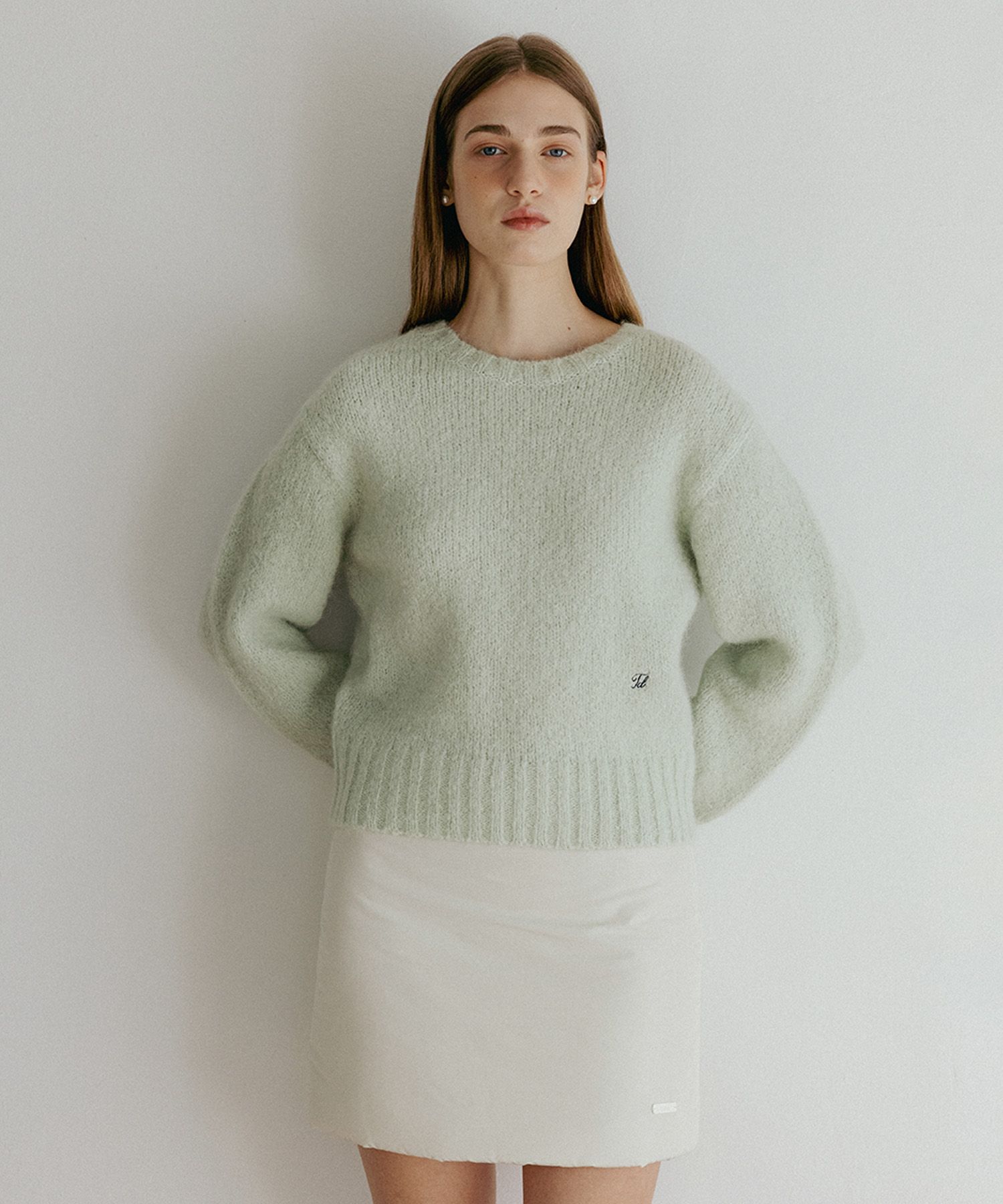 MUSINSA | TTUDEMENT ALPACA ROUND PULLOVER MINT