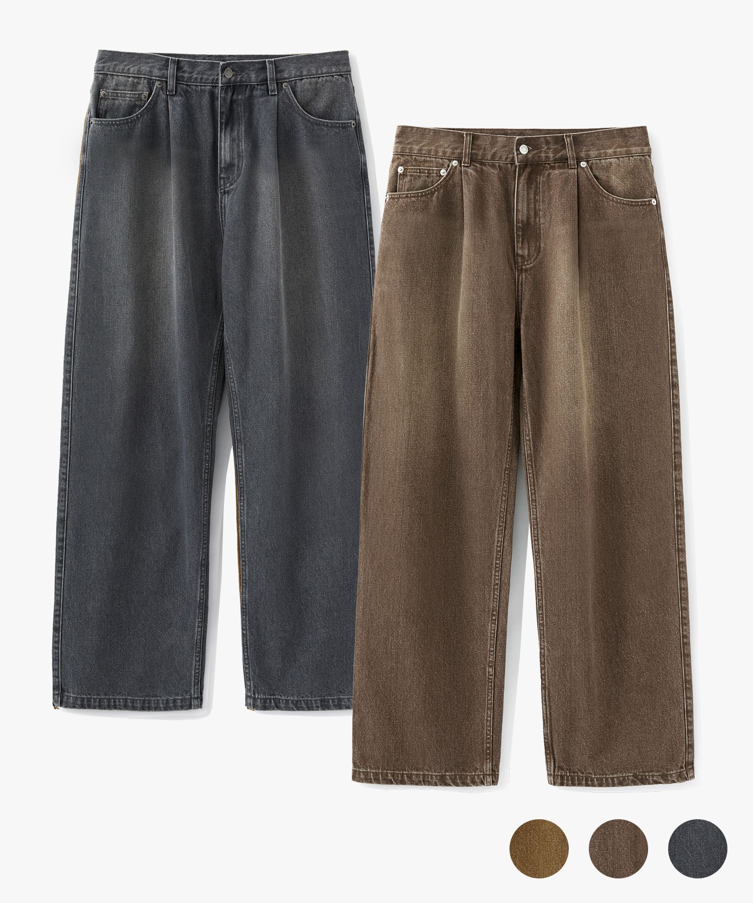 MUSINSA | SUARE EUROPEAN WASHED DENIM PANTS - 3 COLOR