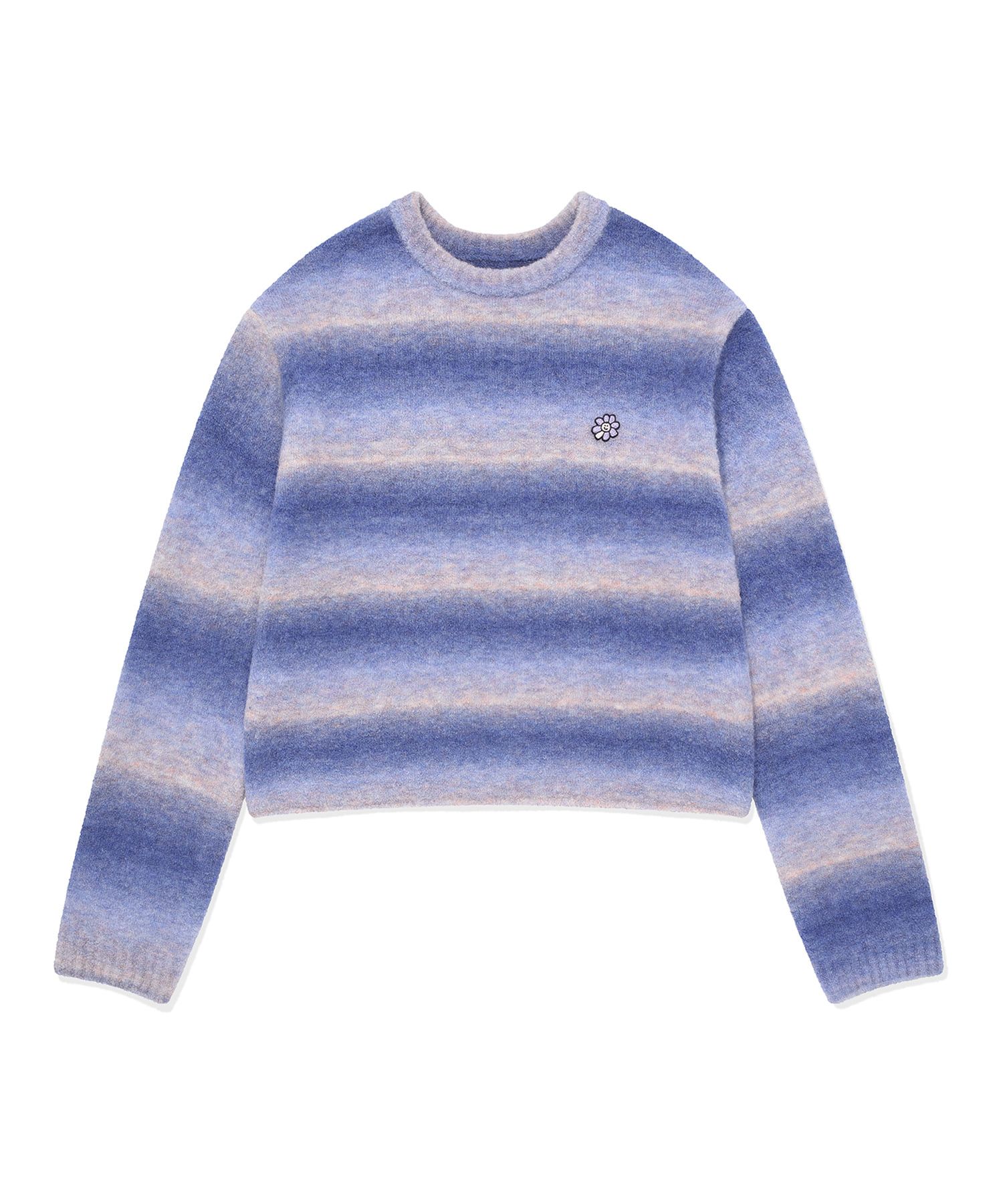 MUSINSA | WACKY WILLY Women's Flory Wappen Gradient Pullover Blue