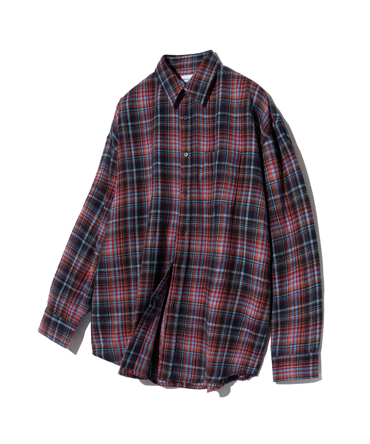 MUSINSA | STANDARDERROR 87-STAN083 Retro Plaid Overfit Pocket Long ...