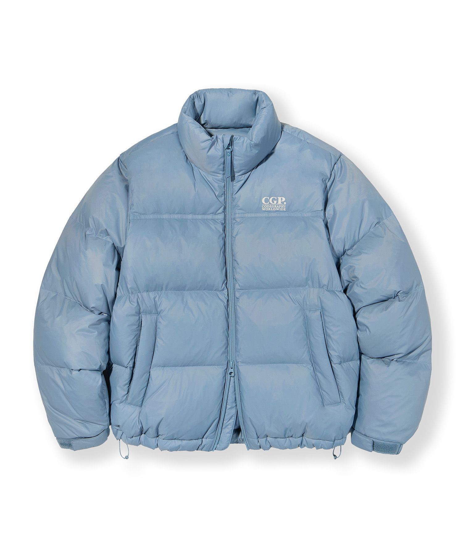 MUSINSA | Codegraphy [24 years Ver.] RDS Essential Duck Down Pupa Short Padding_Sky Blue