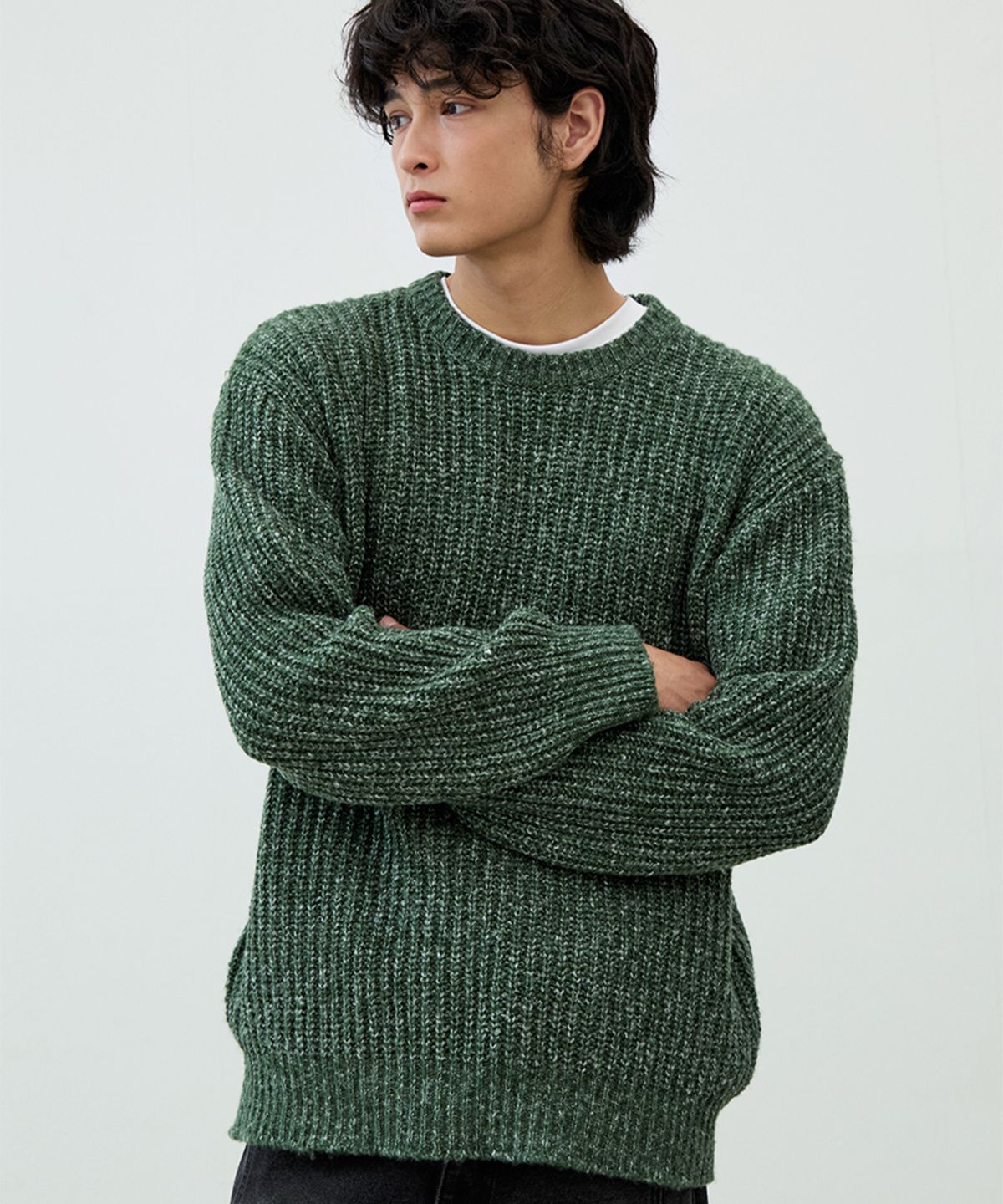 MUSINSA | NODU ADN Bokashi Hachi Round Semi Overfit Long Sleeve Knit ...