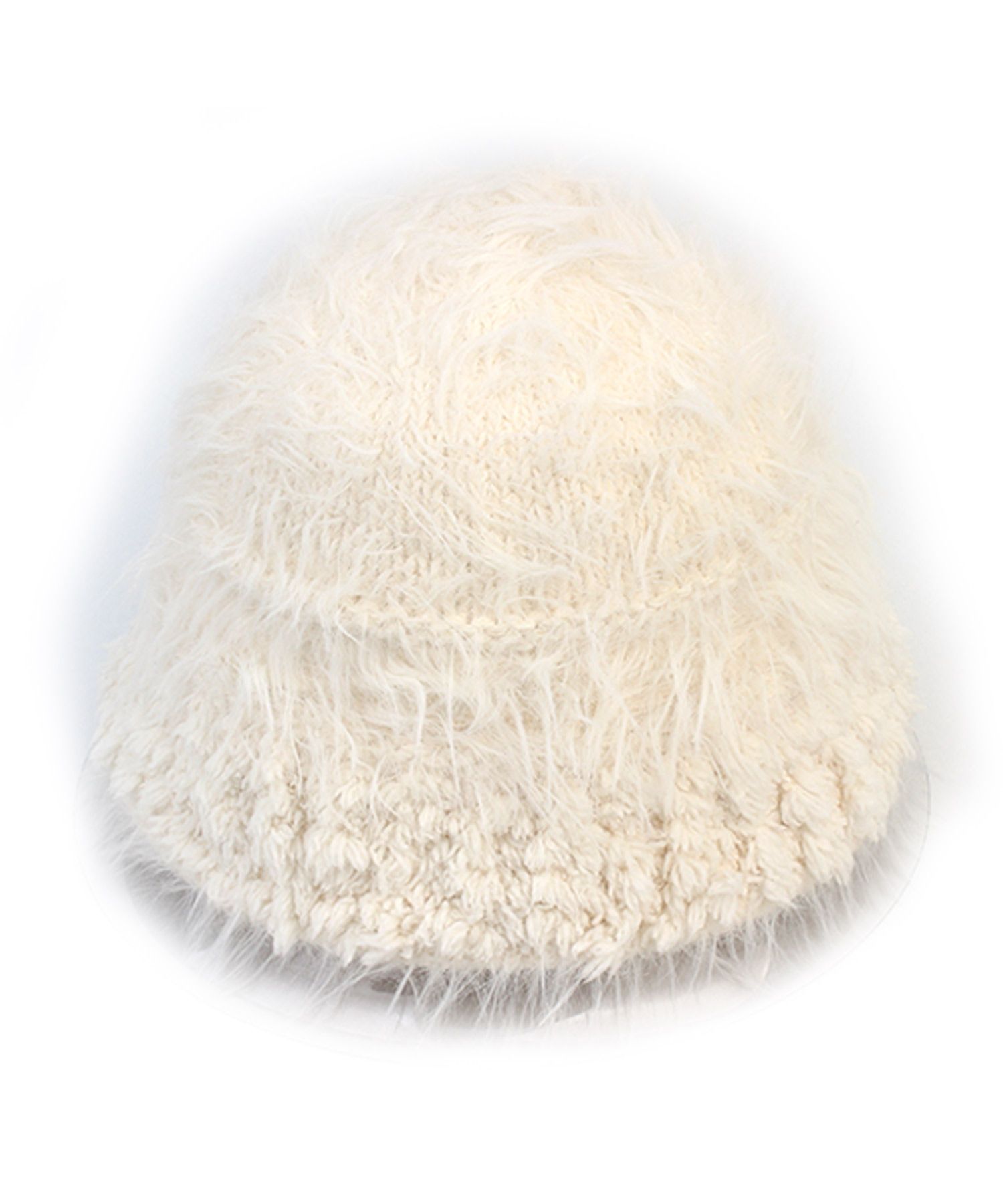 MUSINSA | UNIVERSAL CHEMISTRY Fur Structure Ivory Bucket Hat
