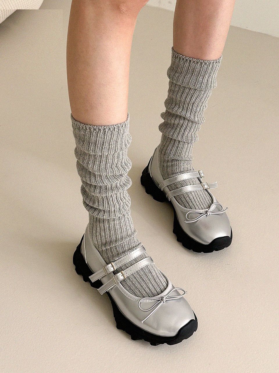 MUSINSA | FLORIDA STUDIO FL4524 Lamadeleine Strap Ballet Core Loafer Shoes