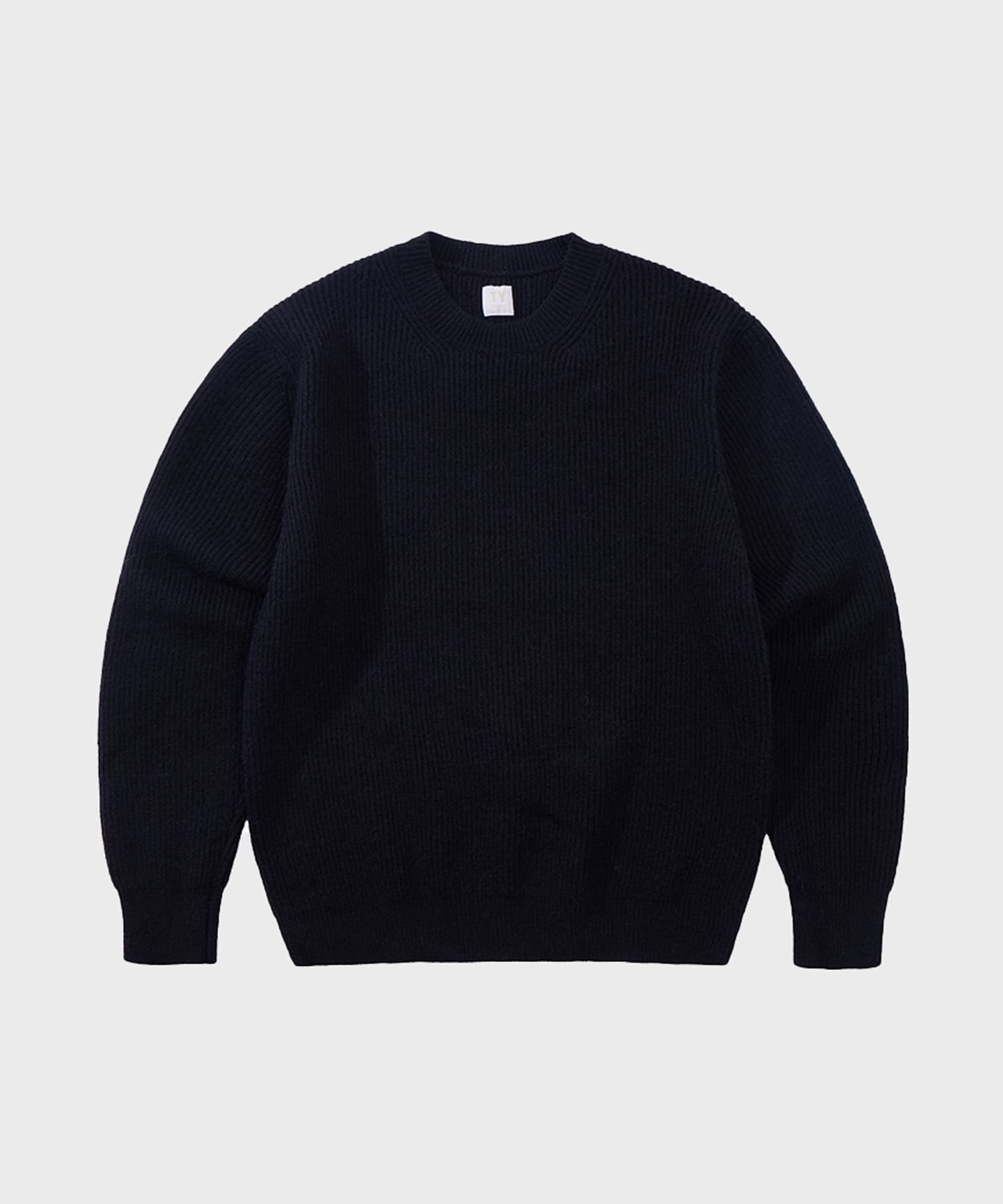MUSINSA | TLEYOUNG TY HACHI ROUND KNIT_Black