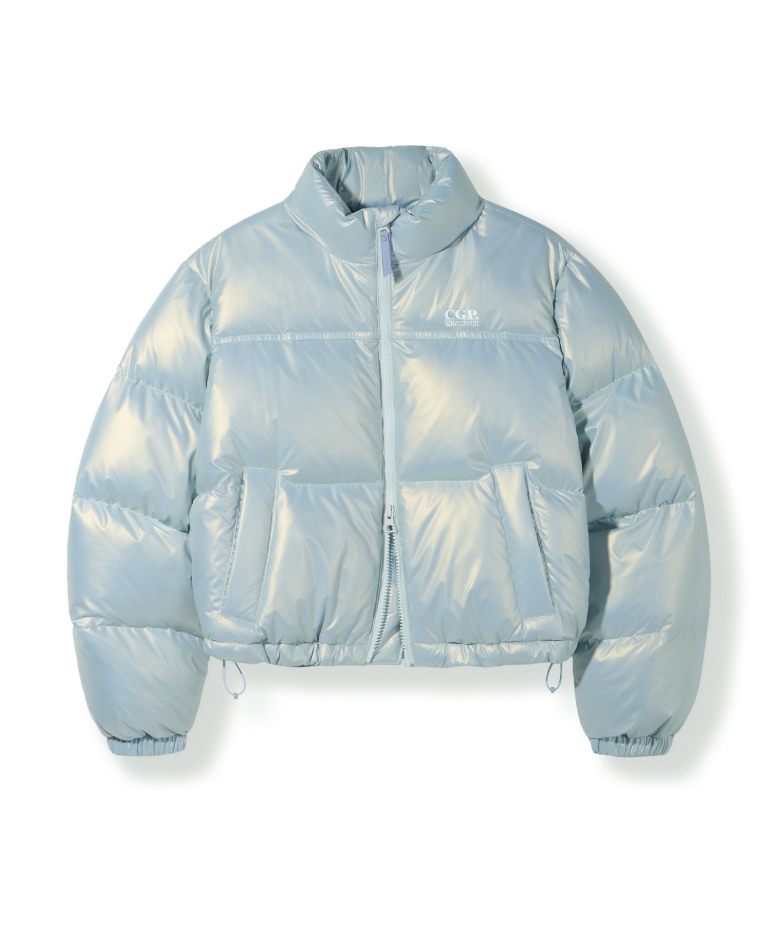 MUSINSA | Codegraphy [24 years Ver.] (Women) RDS Glossy Duck Down Pupa Short Padding_Sky Blue