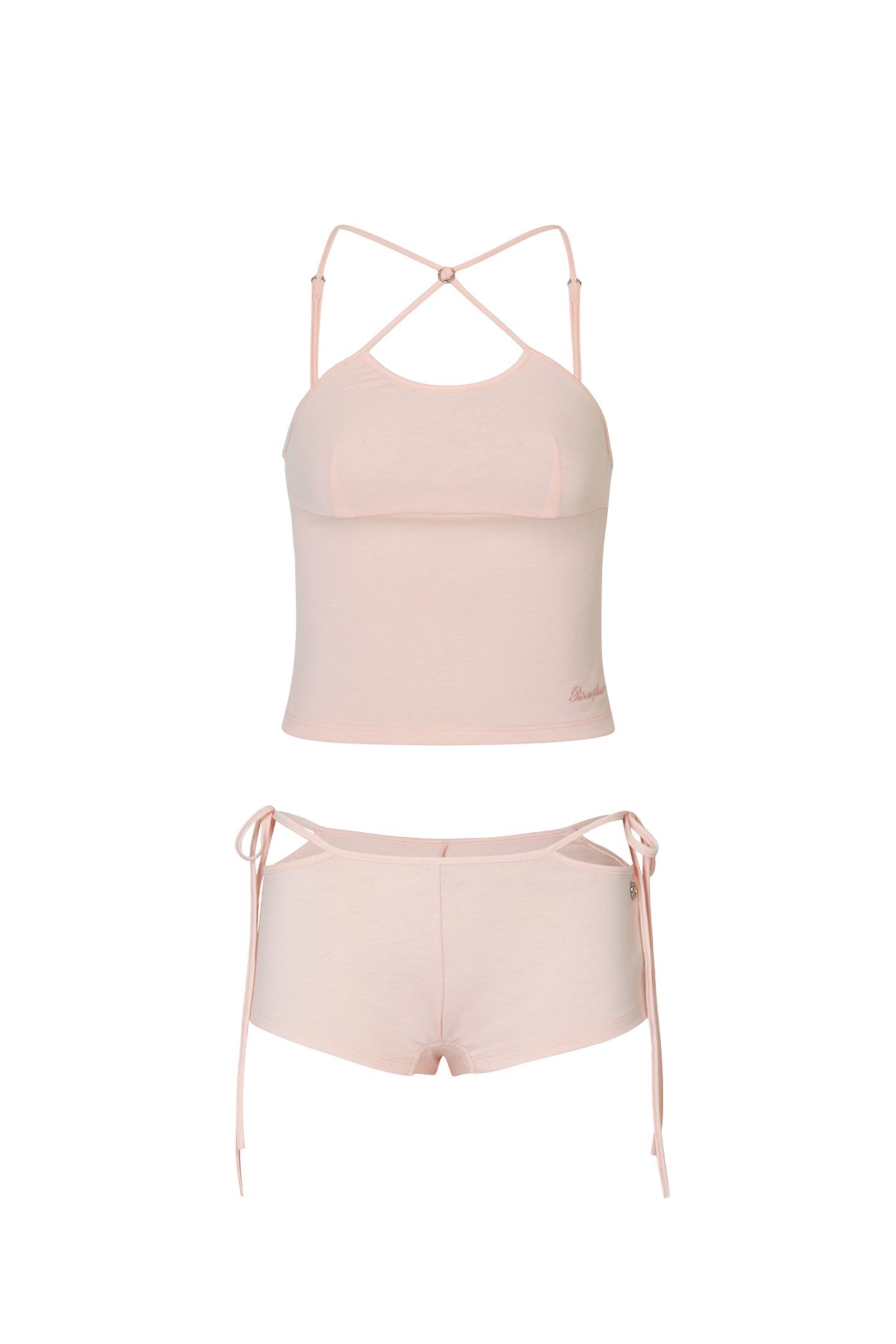 MUSINSA | PAINORPLEASURE LOWER STRING INNER SET pink