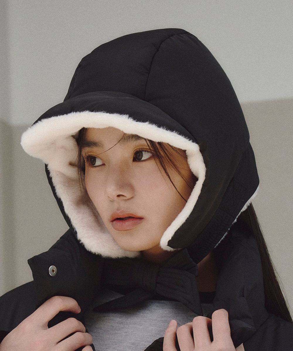 MUSINSA | THE GREEN LAB Puffer Balaclava [Black]