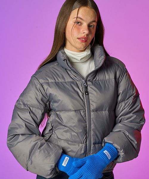 MUSINSA | KOLEAT Crop Anna Duck Down Duck Down Padding [Sky Gray] KCL.